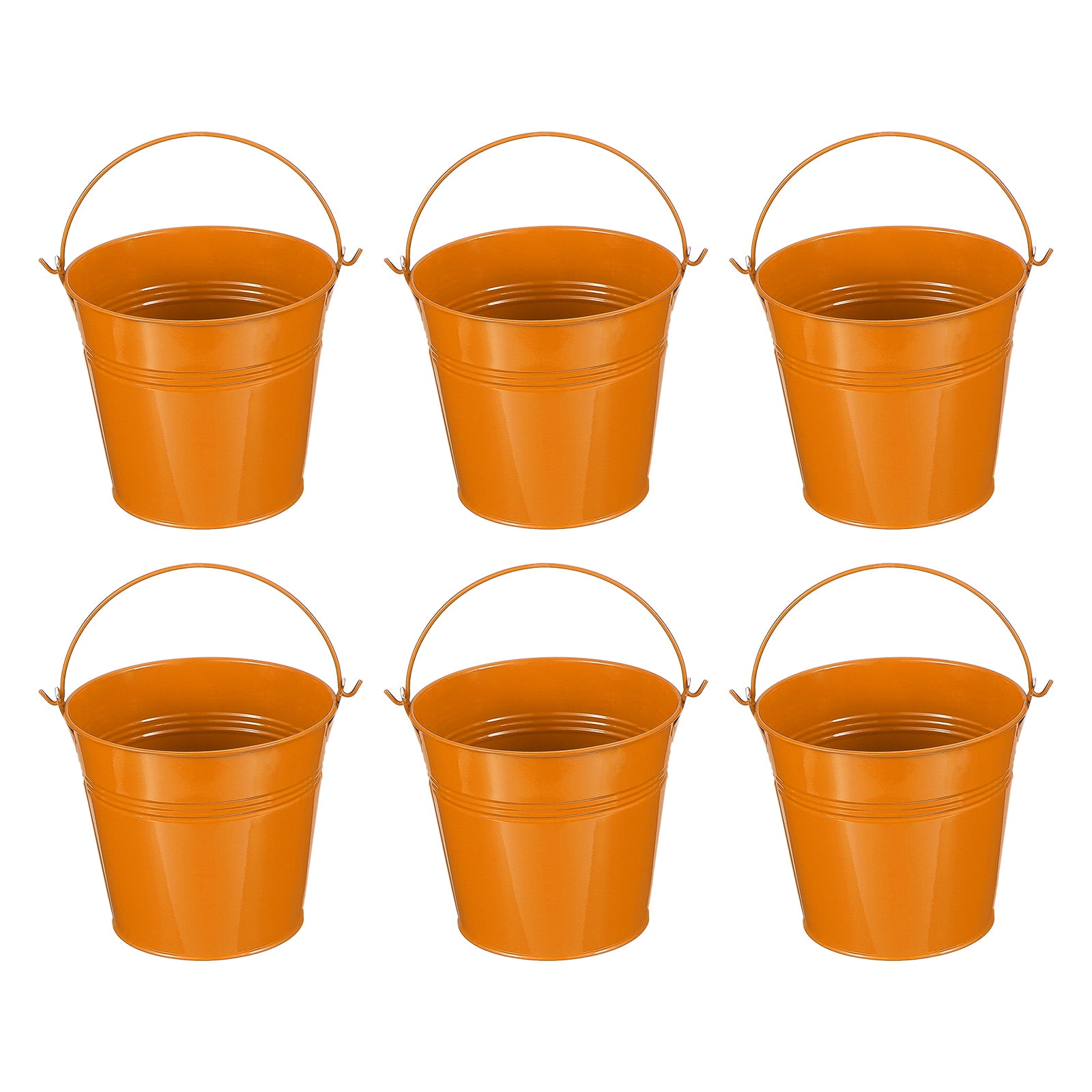 Uxcell Small Metal Buckets with Handle Mini Galvanized Bucket Colorful ...