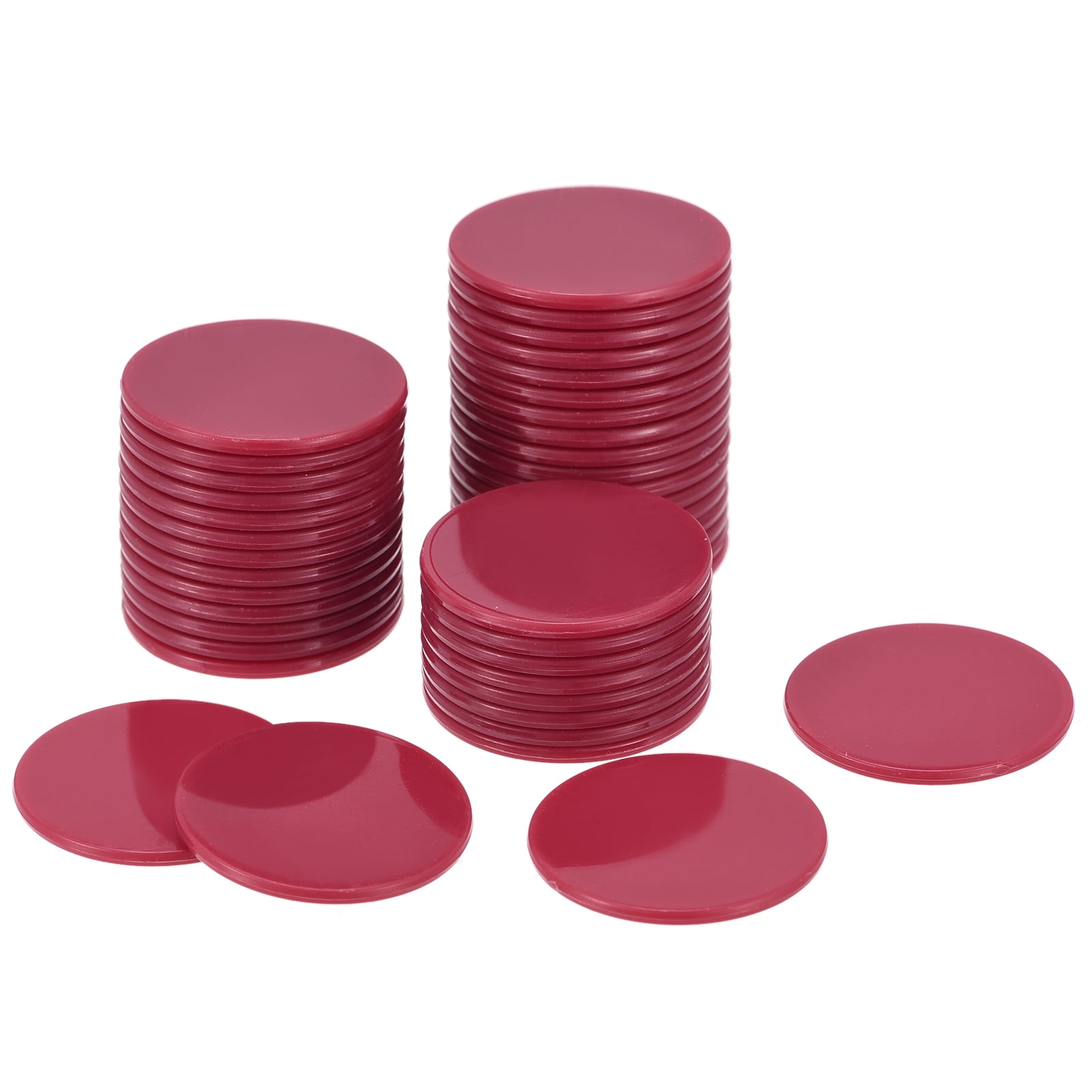 Uxcell Small Plastic Learning Counters 24mm/0.94 Inch Burgundy, Pack of ...