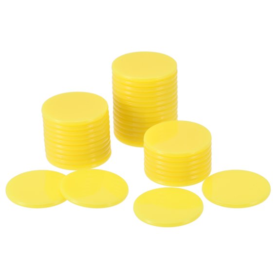 Uxcell Small Plastic Learning Counters 24mm/0.94 Inch Yellow, Pack of ...