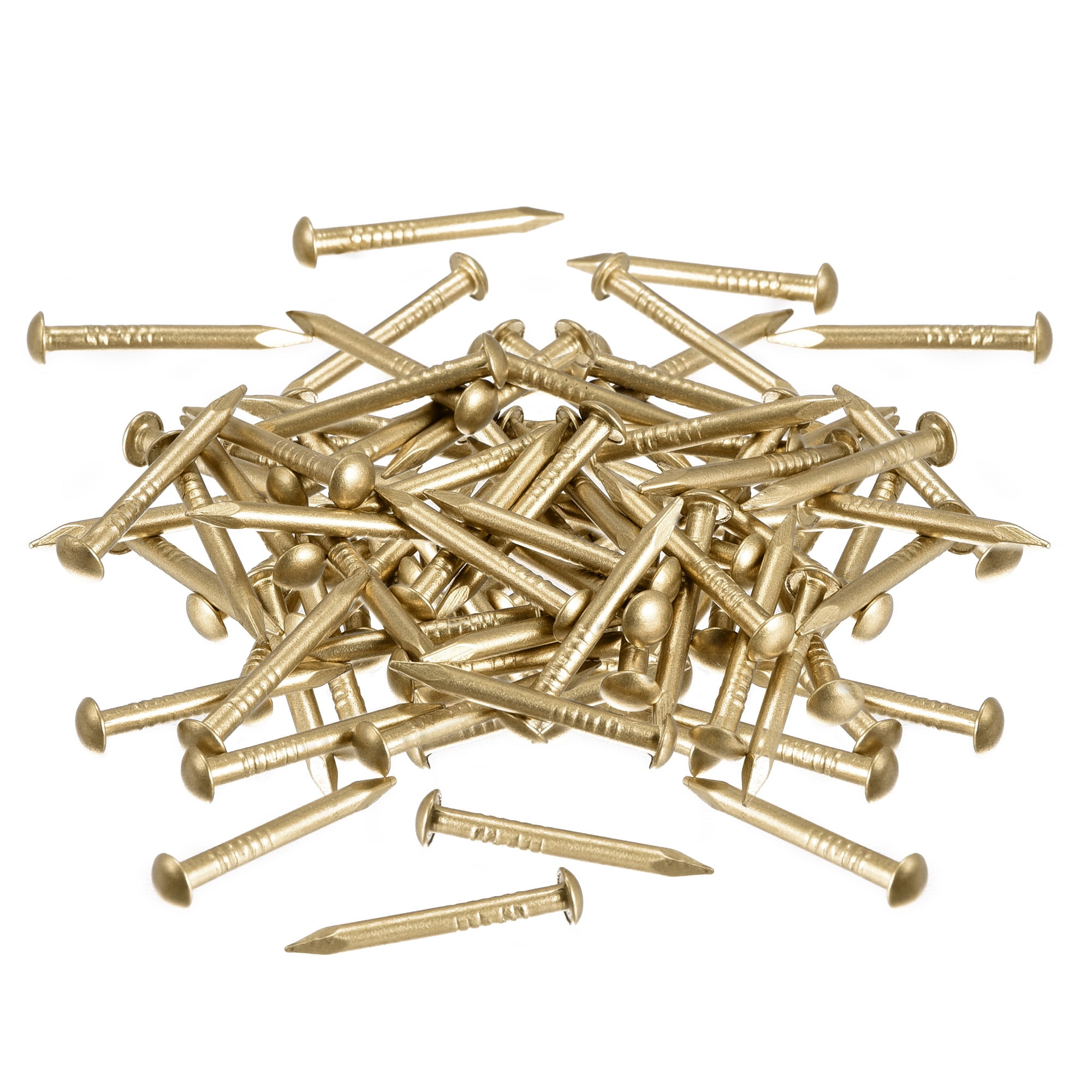 Uxcell Small Tiny Brass Nails for DIY Pictures Wooden Boxes Household ...