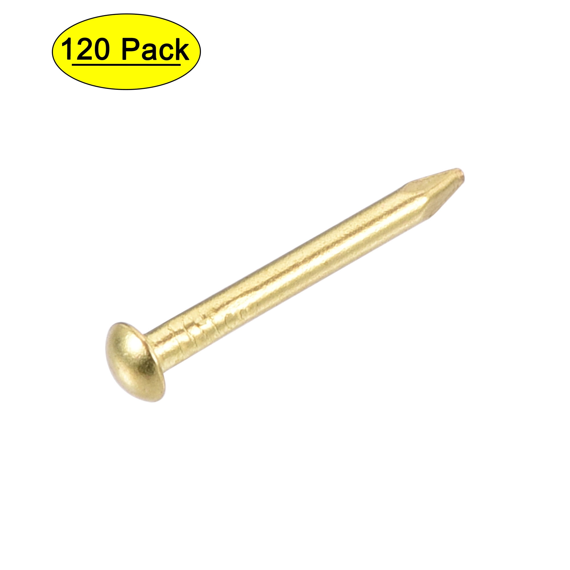 Uxcell Small Tiny Hardware Brass Nails 1.5mmx15mm(DxL) 120pcs - Walmart.com