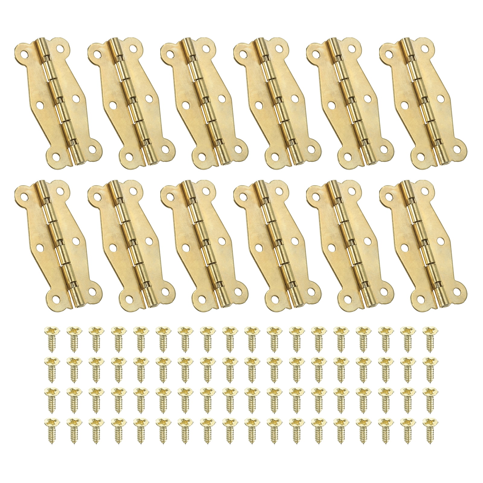 Uxcell Small Vintage Box Hinges 2 Inch, 12 Pack 90-Degree Butterfly ...