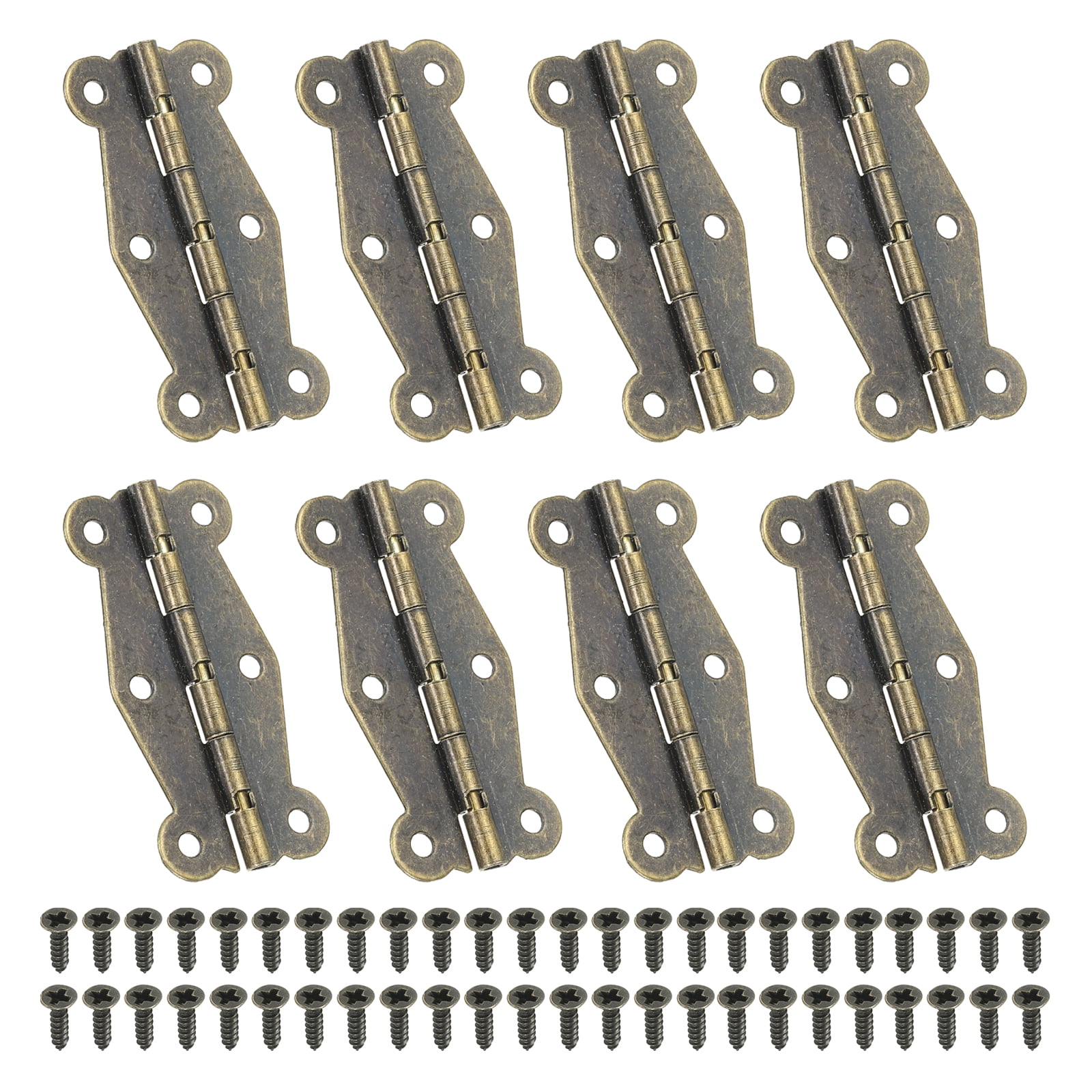 Uxcell Small Vintage Box Hinges 2 Inch, 8 Pack 180-Degree Butterfly ...