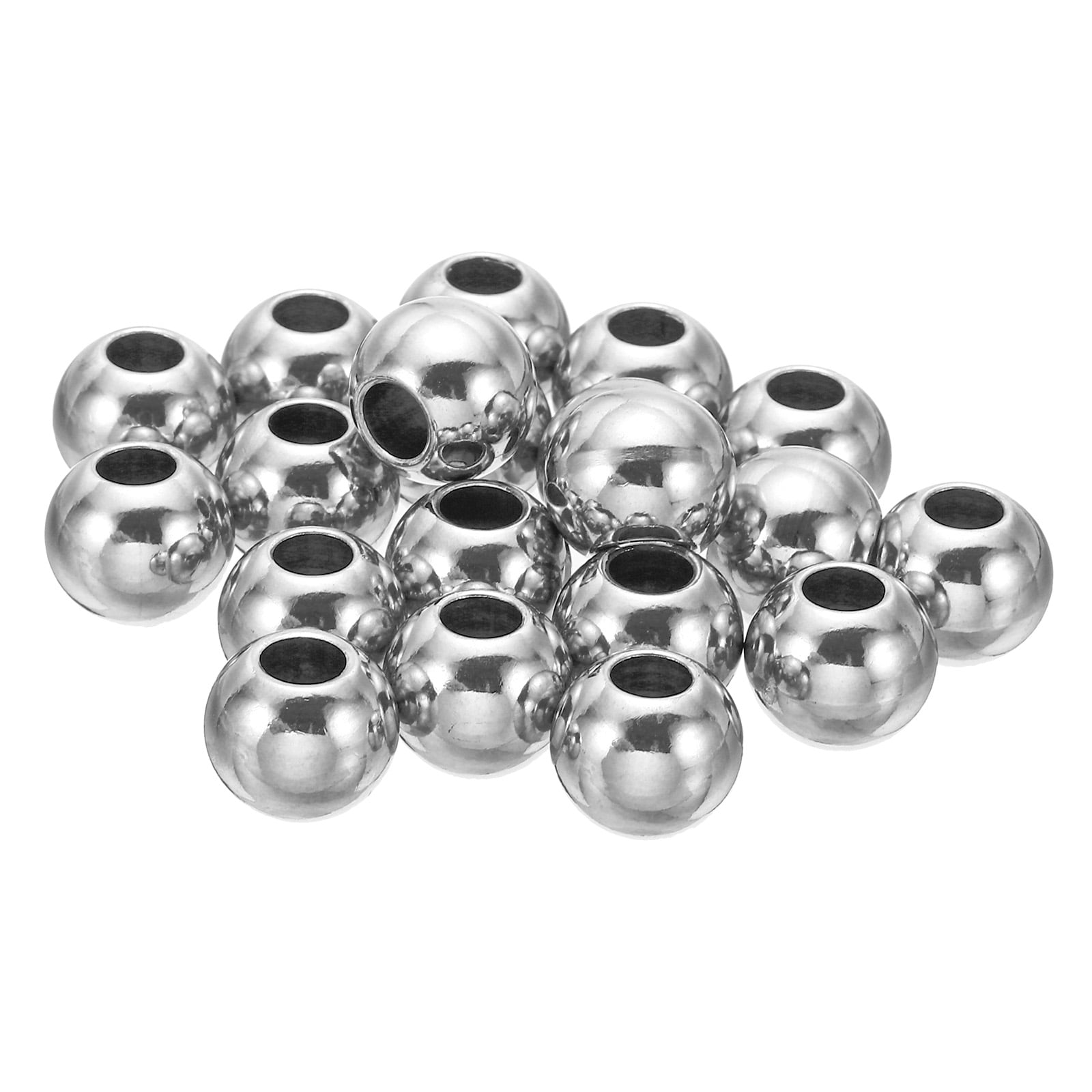 Uxcell Smooth Round Spacer Beads, 12mm OD 5mm ID Loose Balls Spacers ...