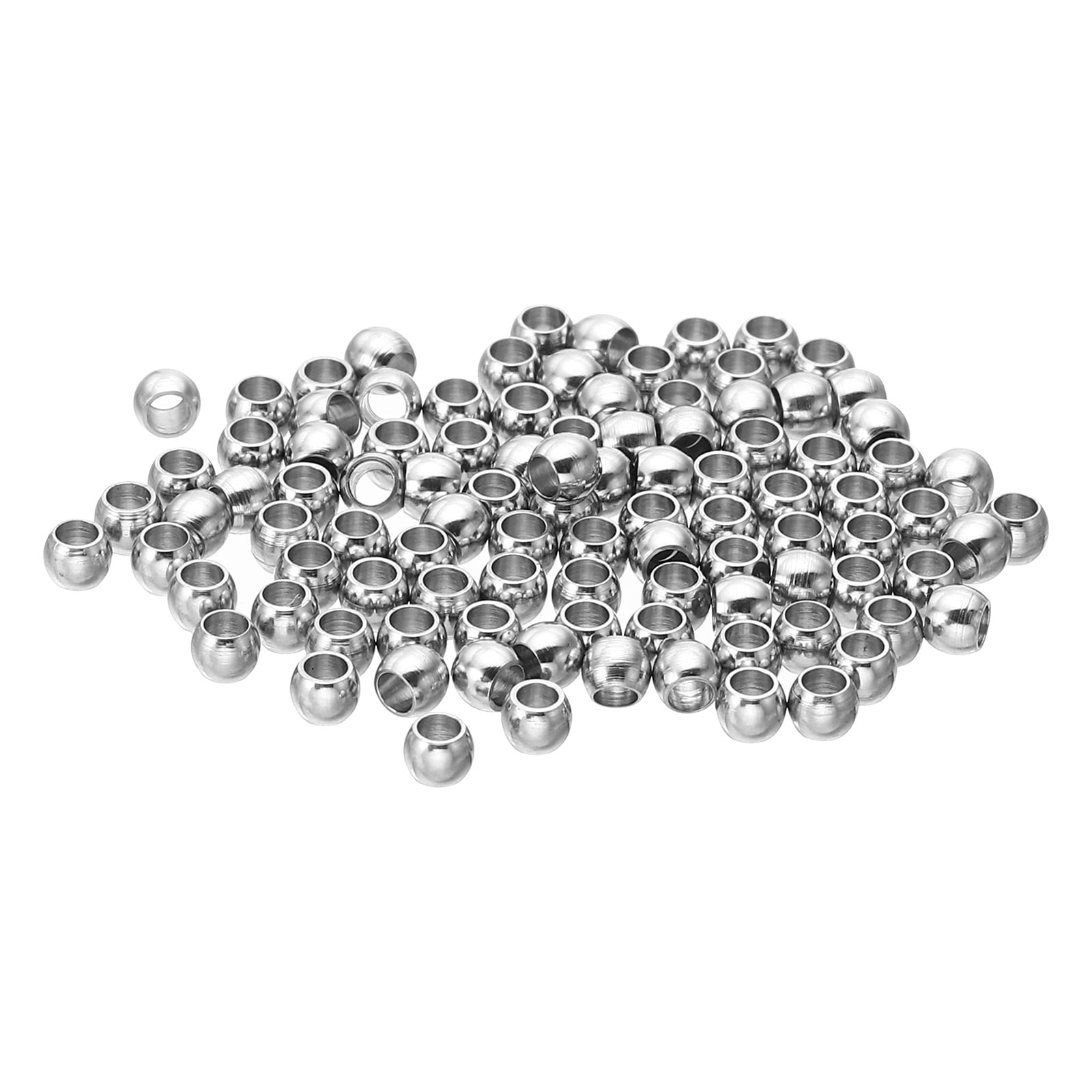 Uxcell Smooth Round Spacer Beads, 3mm OD 1.8mm ID Loose Balls Spacers ...