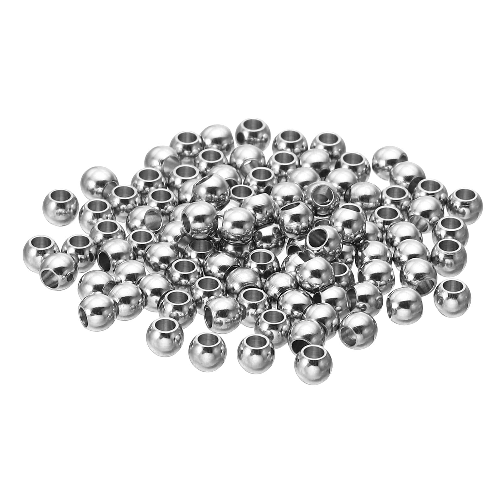 Uxcell Smooth Round Spacer Beads, 4mm OD 2mm ID Loose Balls Spacers ...