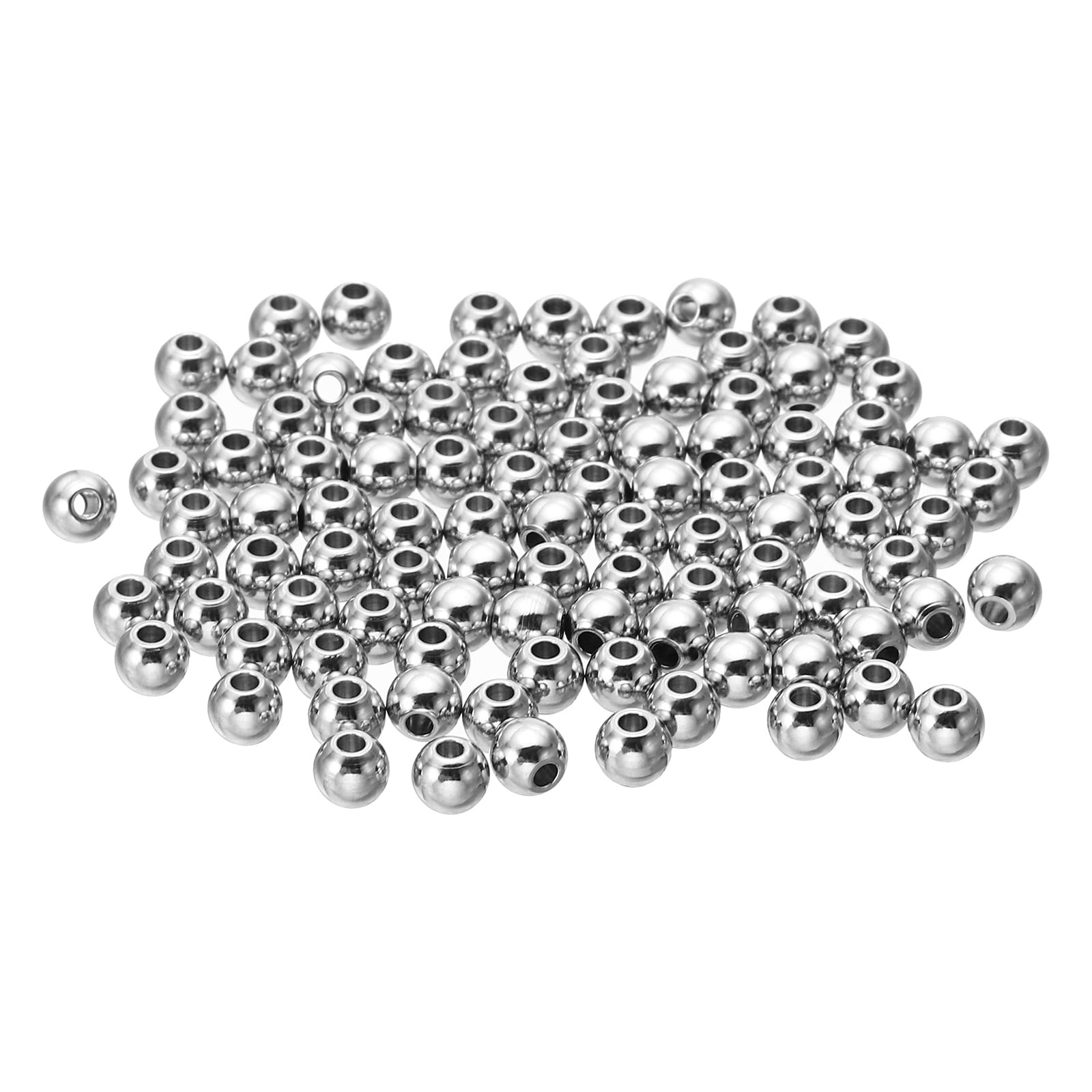 Uxcell Smooth Round Spacer Beads, 5mm OD 1.8mm ID Loose Balls Spacers ...