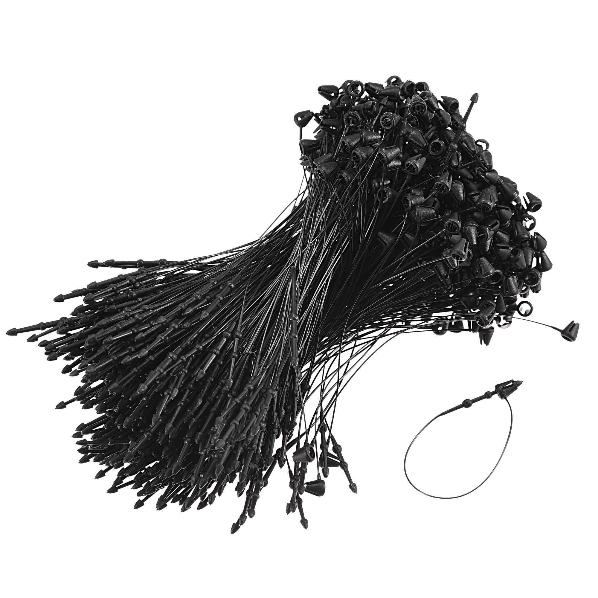 Uxcell Snap Lock Pins Loop Price Tag Fastener Plastic Tags Ties black 3 ...