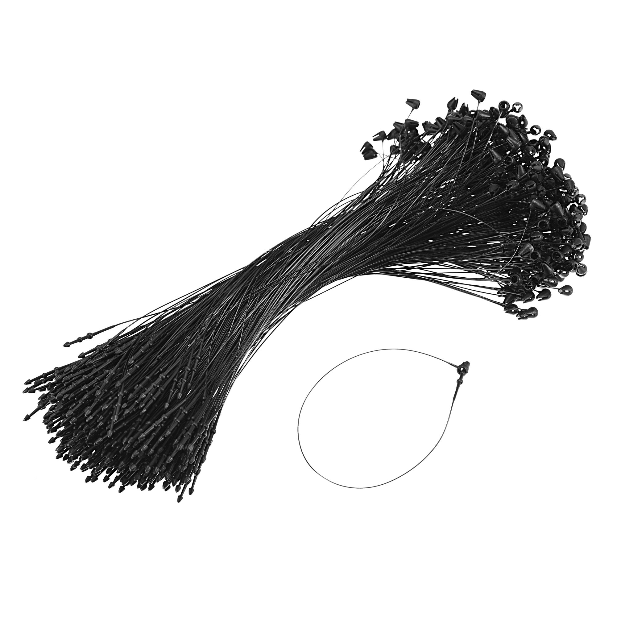 Uxcell Snap Lock Pins Loop Price Tag Fastener Plastic Tags Ties black 7 ...