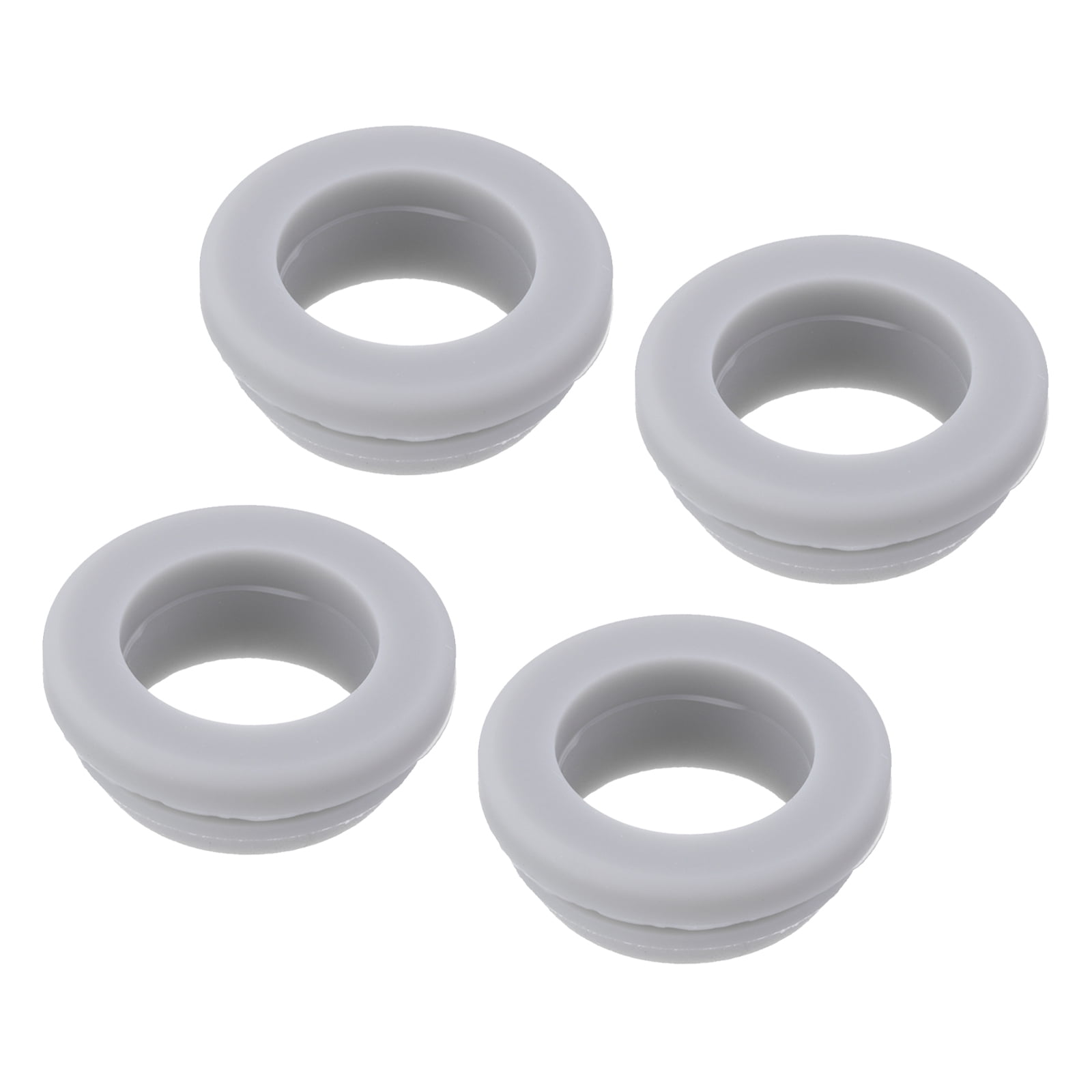 Uxcell Snap Rubber Grommet Plug Mount Grey 20mm x 16mm x 2mm 4 pack ...