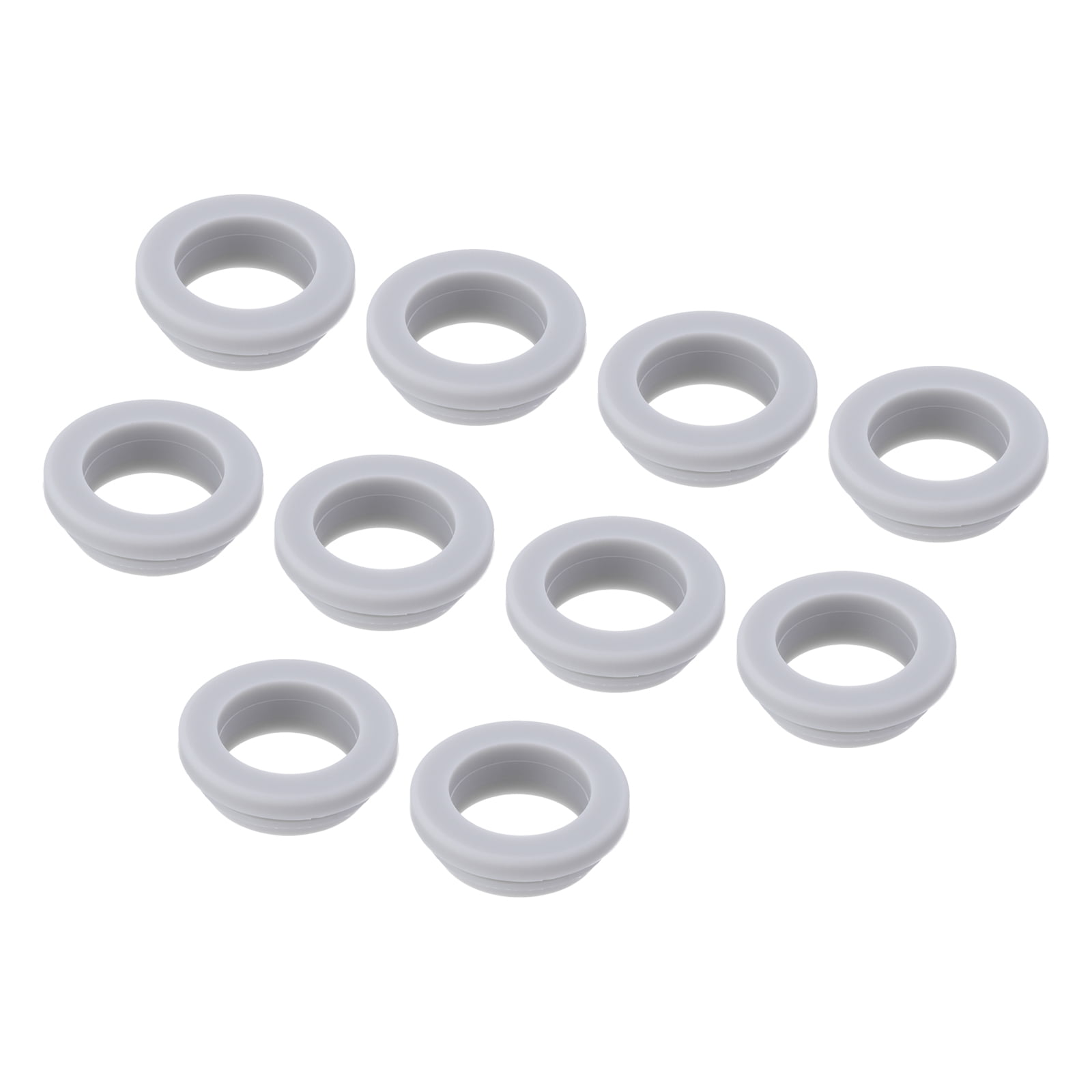 Uxcell Snap Rubber Grommet Plug Mount Grey 24mm x 19mm x 2.5mm 10 pack ...