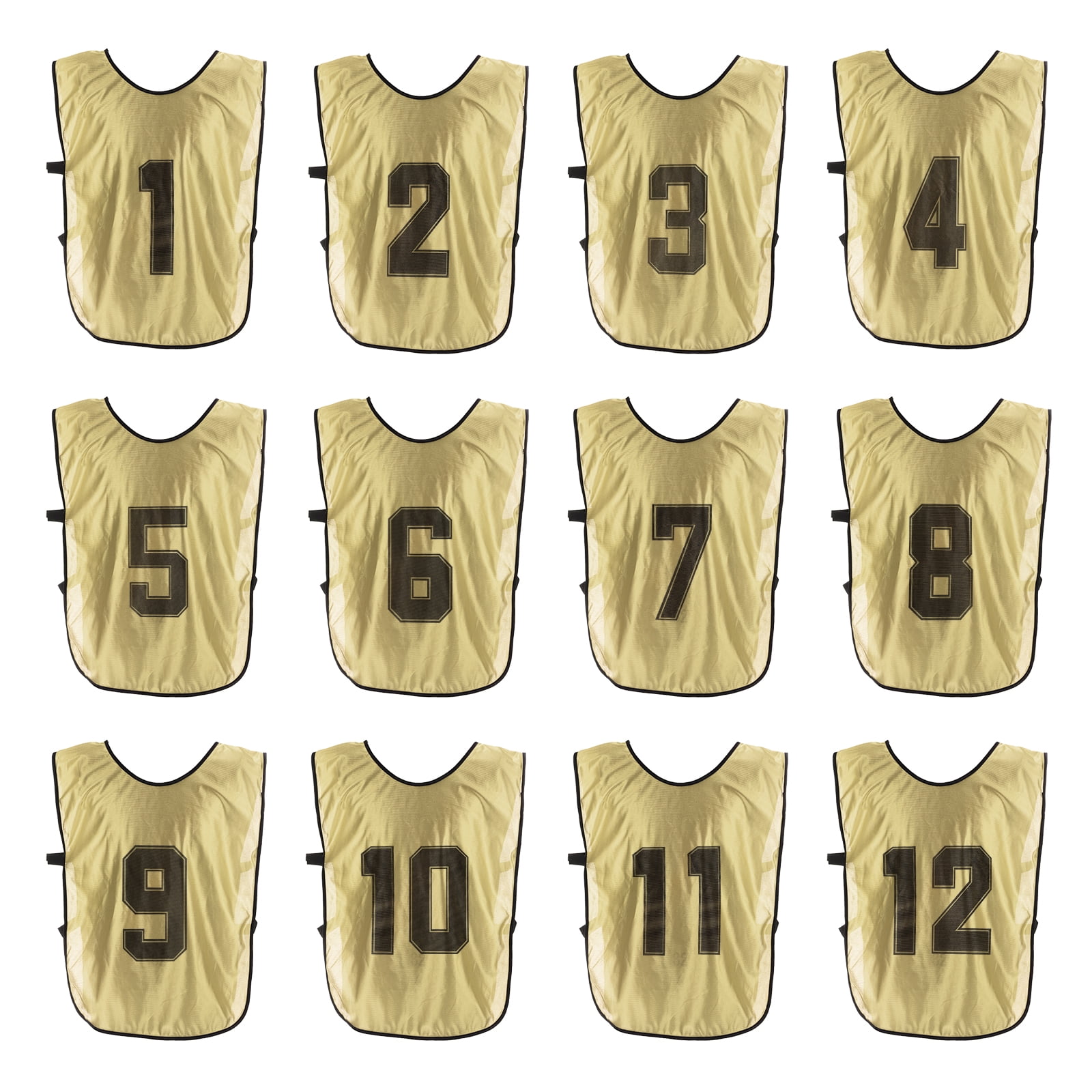 Uxcell Soccer Training Vest, Team Sports Pinnies Reversible Numbered ...