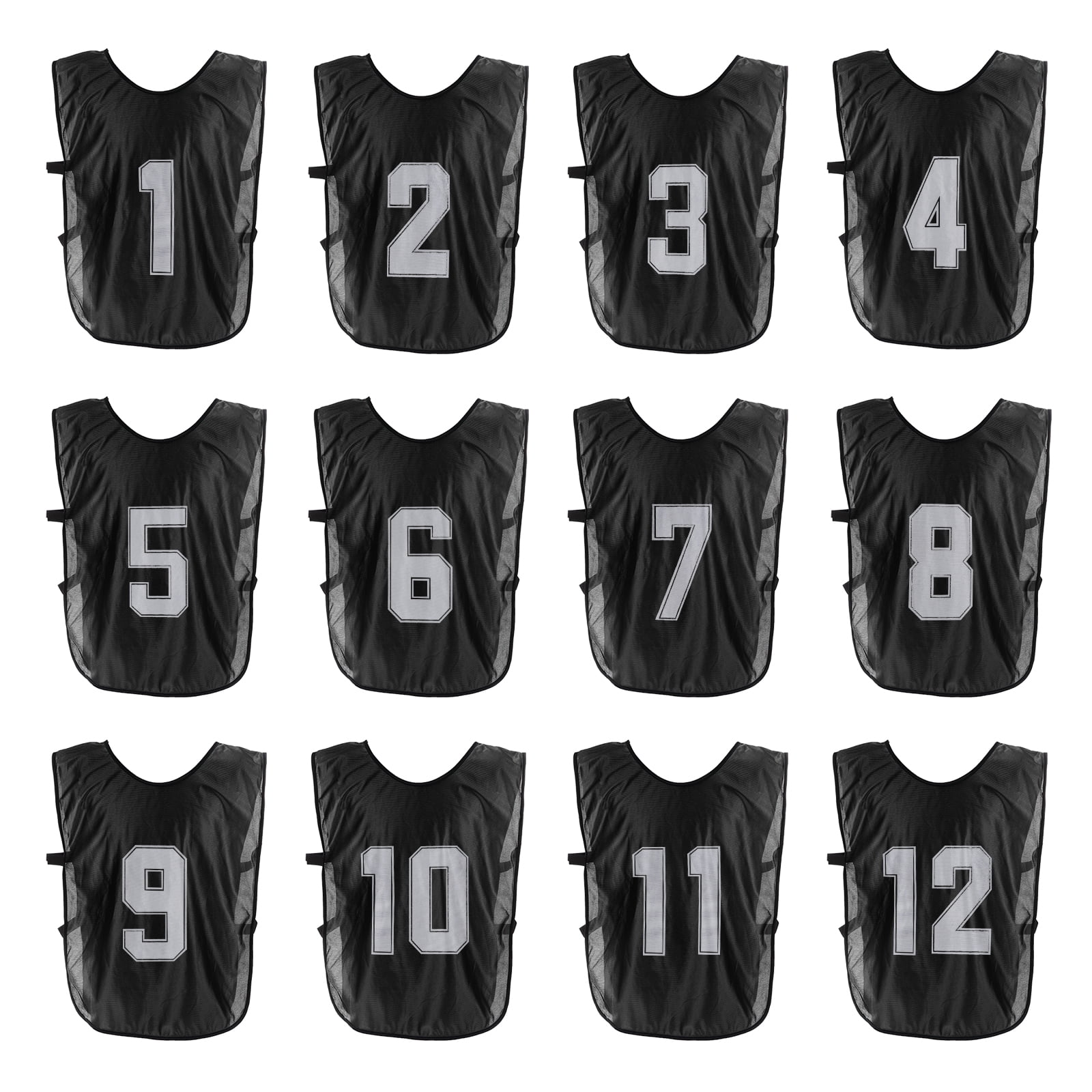 Uxcell Soccer Training Vest, Team Sports Pinnies Reversible Numbered ...