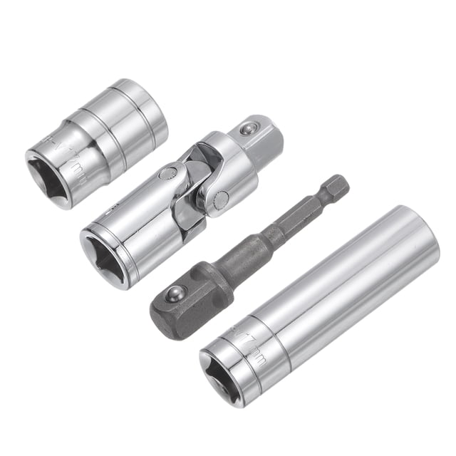 Uxcell Socket Accessory Set, 17mm Shallow and Deep Socket Universal ...