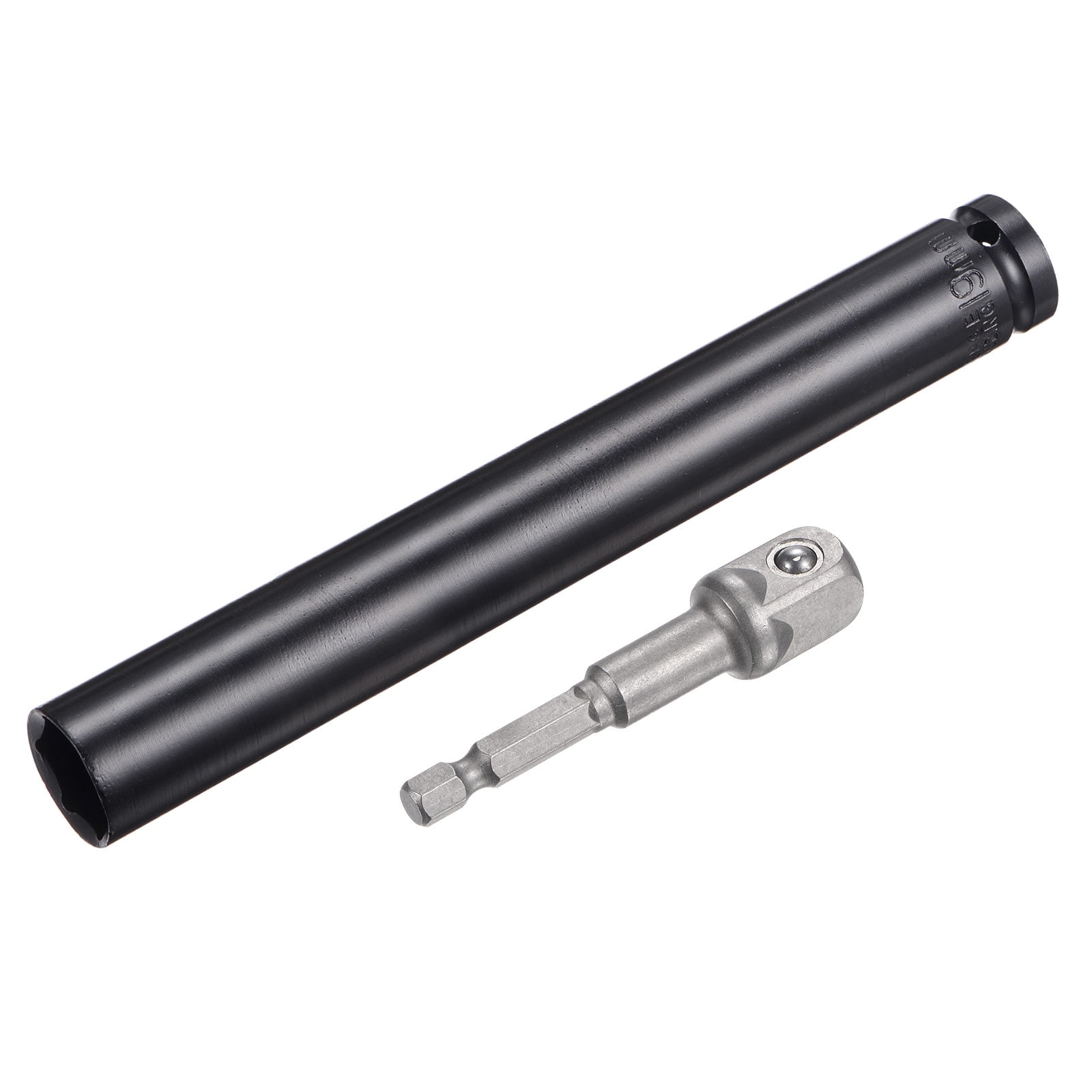 Uxcell Socket Accessory Set, 19mm Extra Long Deep Socket 1/4" Hex Shank Impact Adapter with 1/2 ...
