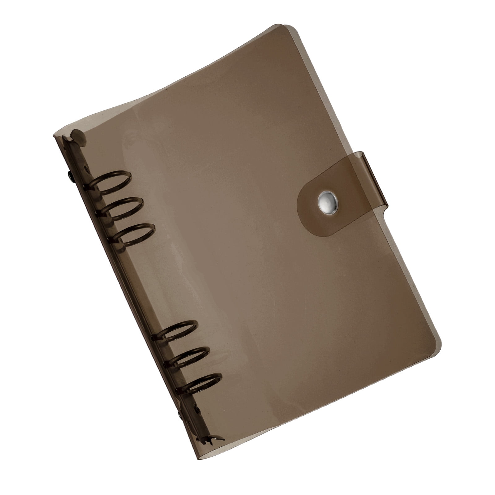 Uxcell Soft PVC A6 Clear Binder Cover with Snap Button Closure,Black ...