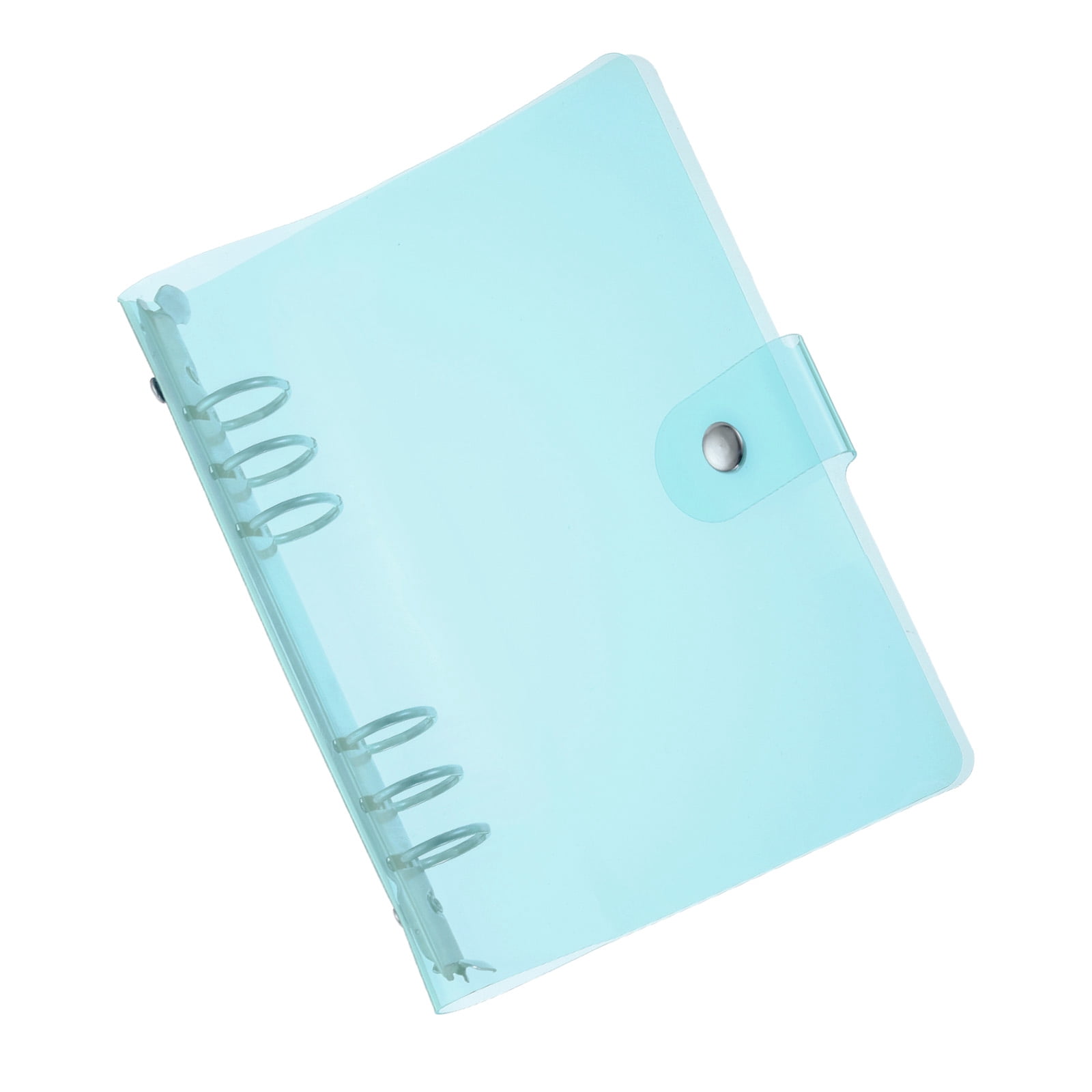 Uxcell Soft A6 Clear Binder Cover with Snap Button Closure,Blue ...
