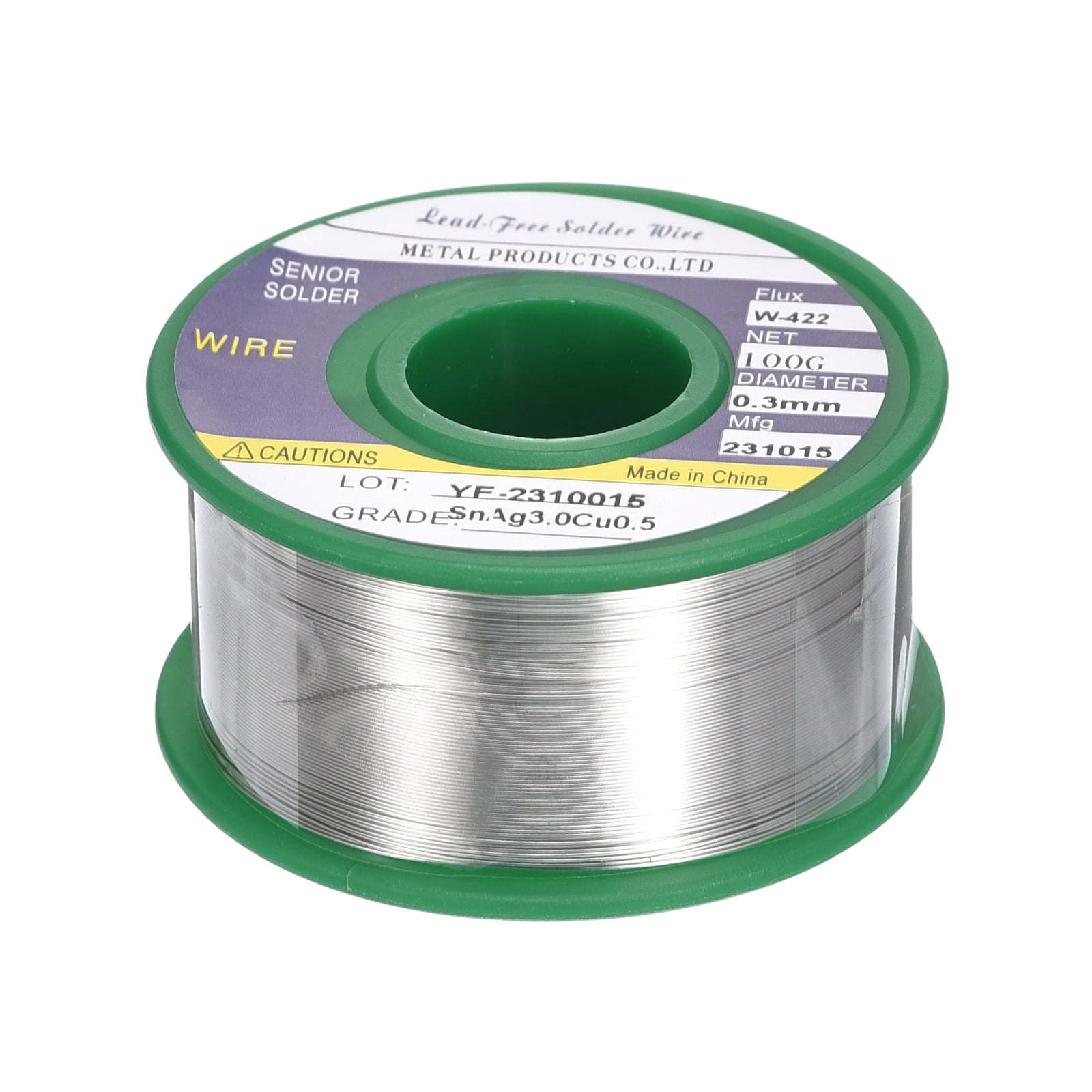 Uxcell Solder Wire 100g 0.3mm Sn96.5Ag3.0Cu0.5 for Electrical Soldering ...