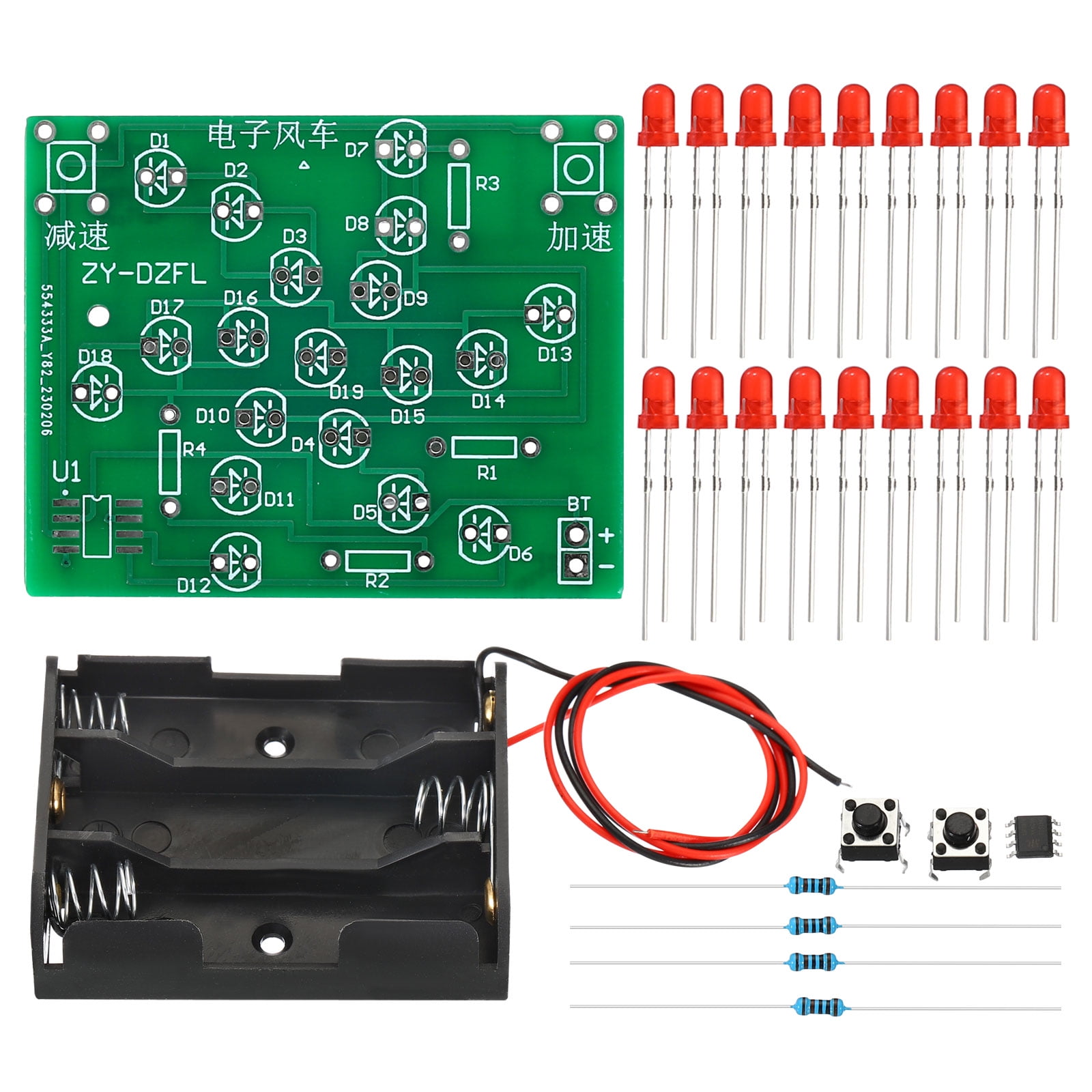 Uxcell Soldering Practice Board, 1 Set Electronics Kit PCB Board DIY Welding Circuit LED ...