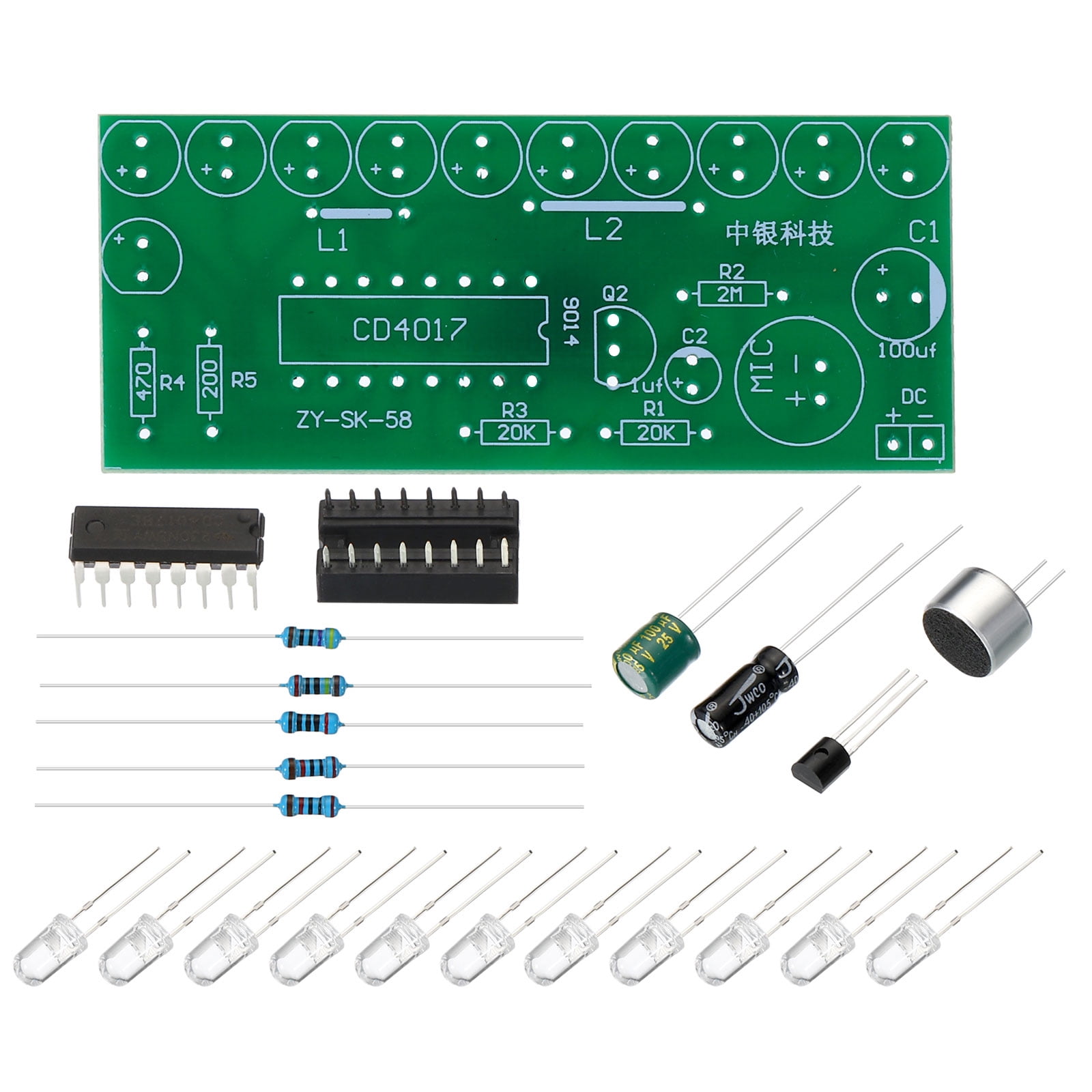Uxcell Soldering Practice Board, 4Set Electronics Kit Prototype PCB Board DIY Welding Circuit ...