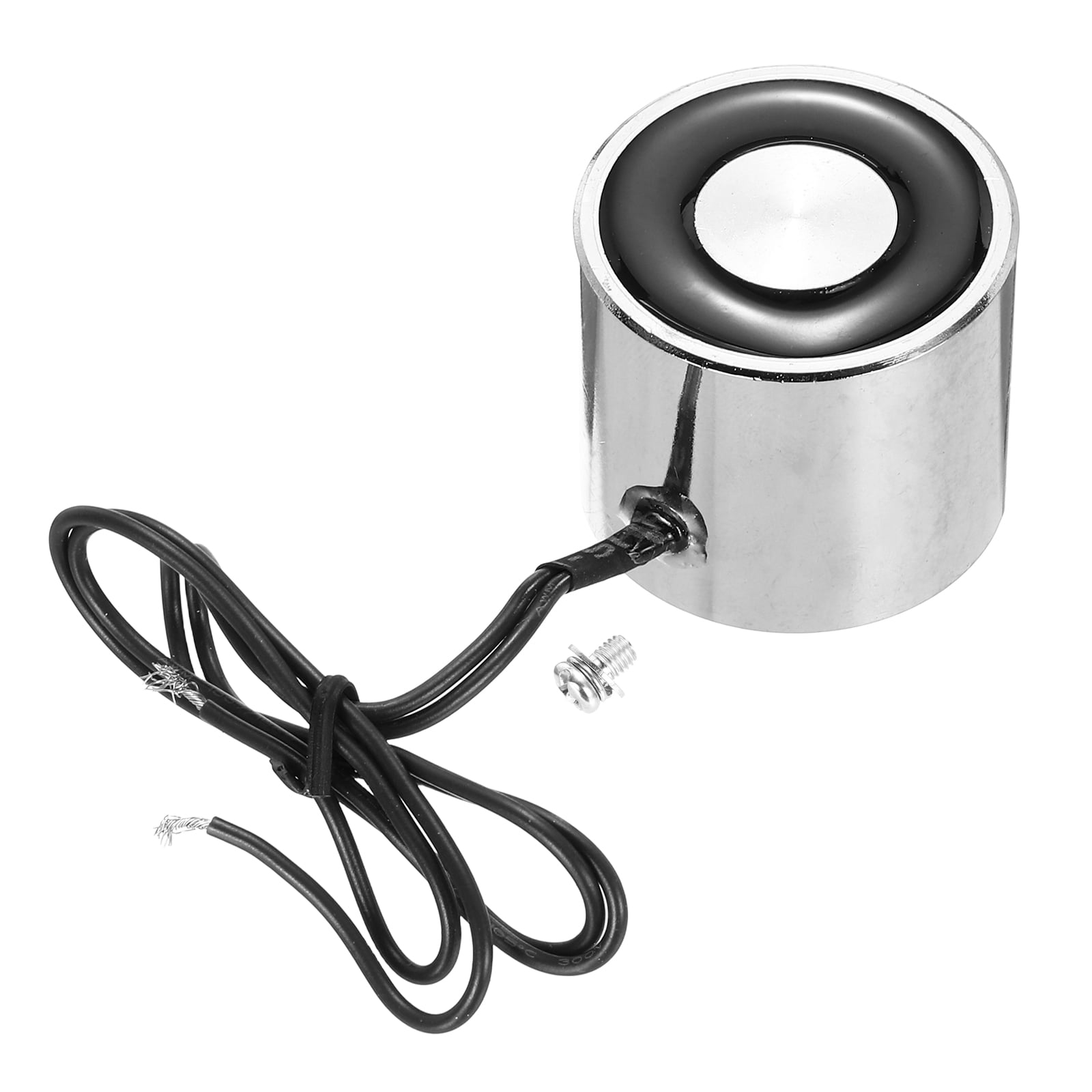 Uxcell Solenoid Electromagnet DC 24V 4.1W 88LB/40Kg Round Electric ...