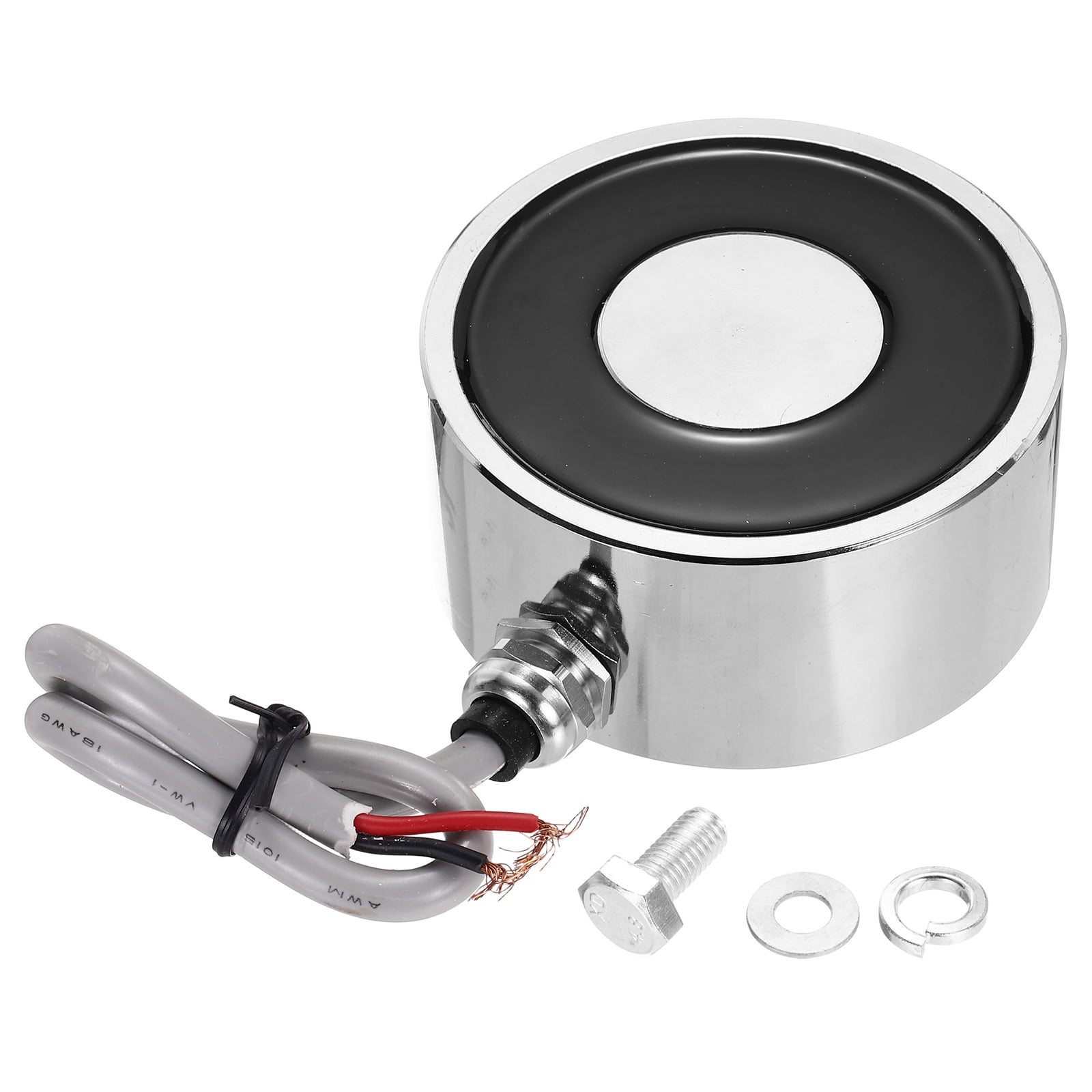 Uxcell Solenoid Electromagnet DC 12V 11W 264LB/60Kg Round Electric ...