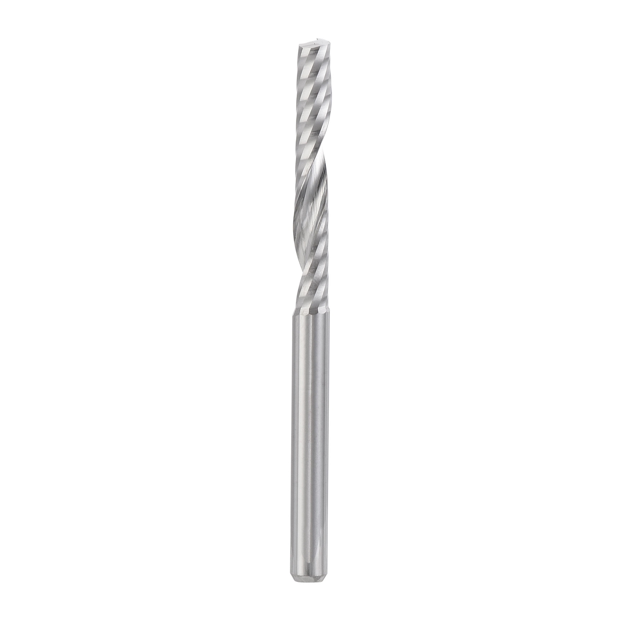 Uxcell Solid Carbide Flute CNC Spiral Router Bit for PVC MDF Wood ...