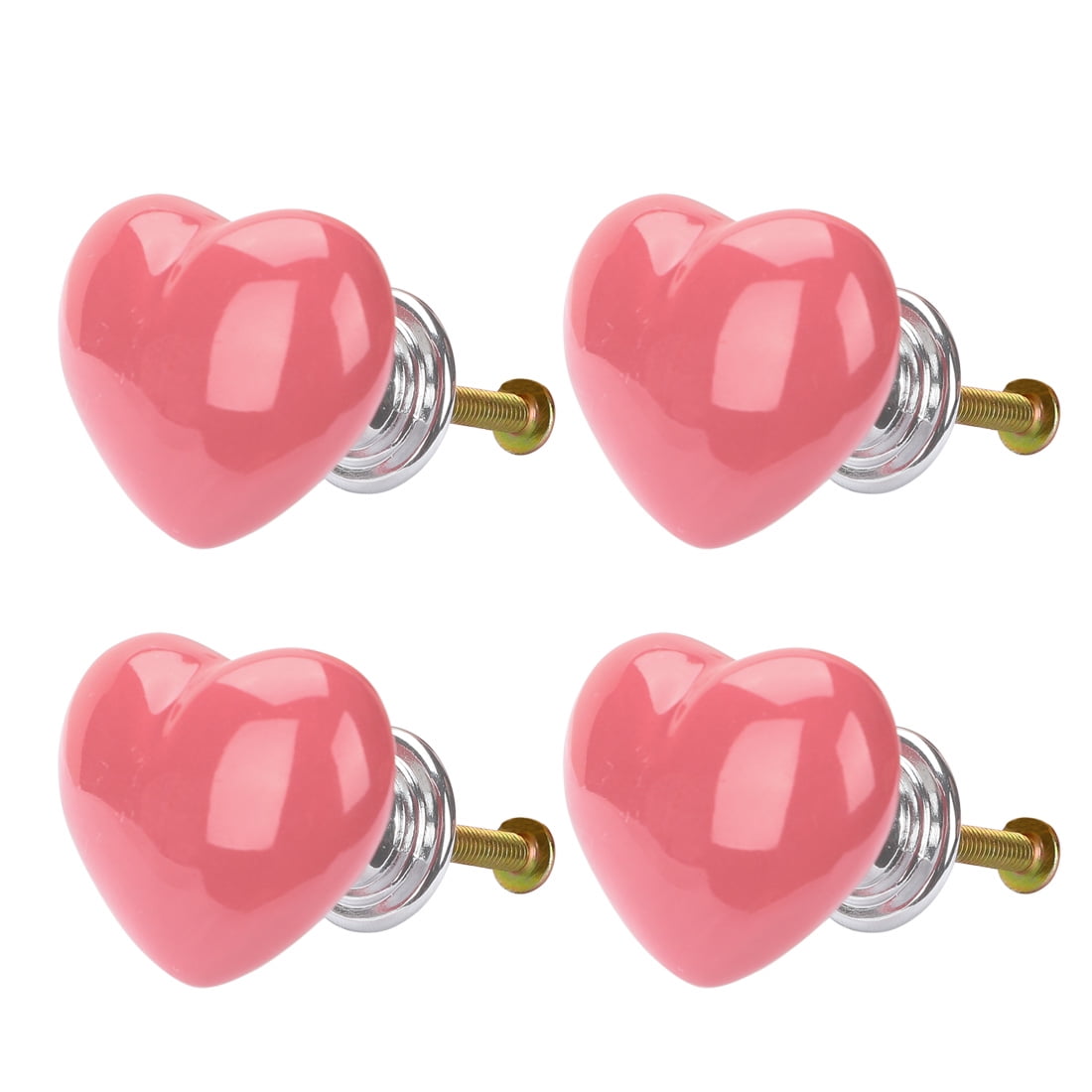 Uxcell Solid Ceramic Knob Heart Shaped Drawer Pull Handle Cupboard ...