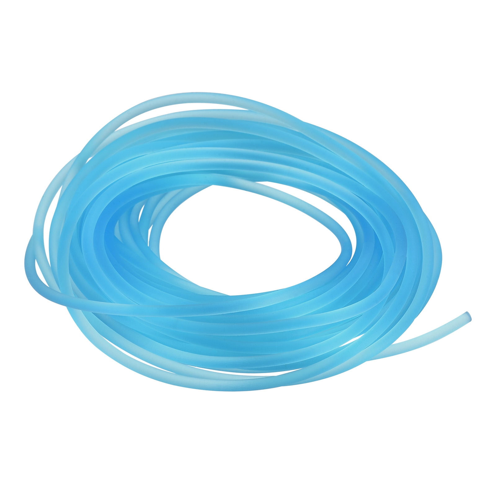 Uxcell Solid Rubber Cord Tubing 16Ft 5/64" Dia Sky Blue Rubber Tube ...