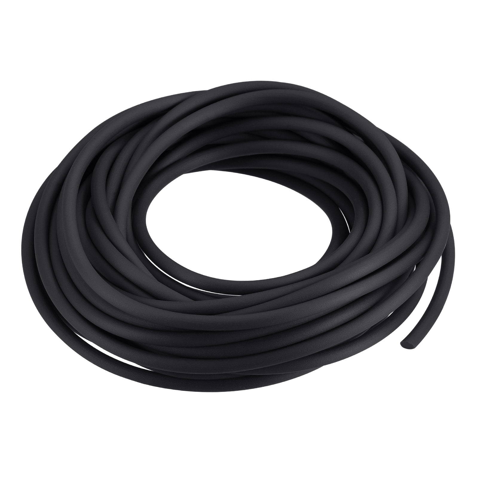 Uxcell Solid Rubber Cord Tubing 33ft 1.5mm(1/16") Dia Matte Black ...
