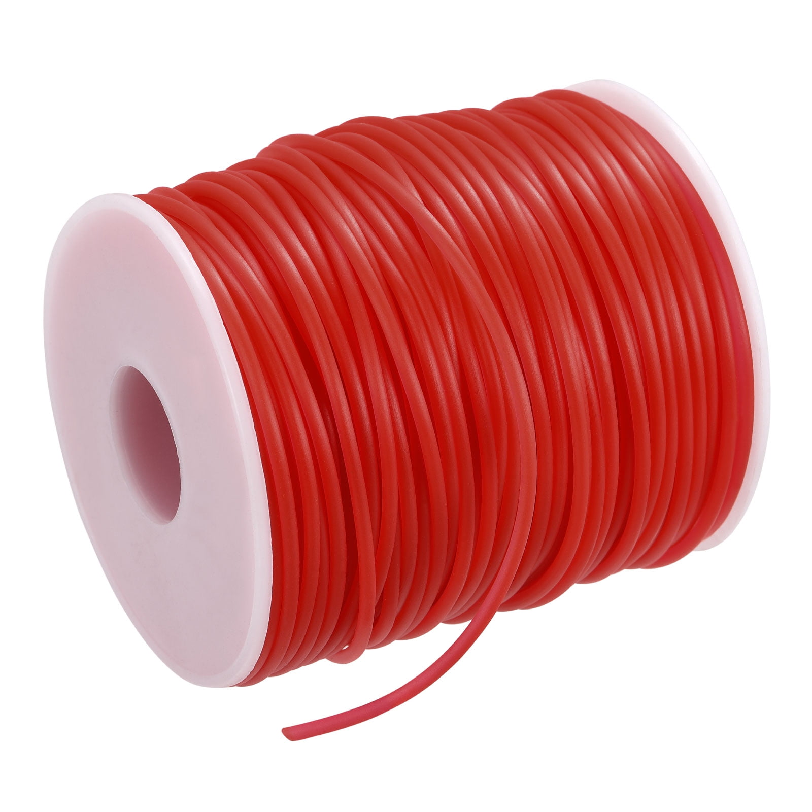 Uxcell Solid Rubber Cord Tubing 55 Yards 2mm Dia Red Rubber Tube for ...