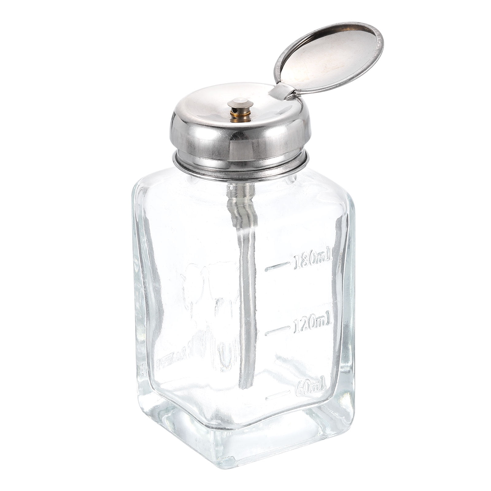 Uxcell Solvent Alcohol Dispensers 180ml Conical Push Down Liquid Bottle ...