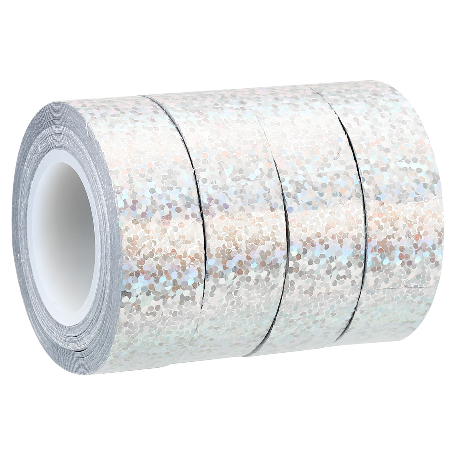 Uxcell Sparkle Glitter Tape 15mm x 5m, 4 Pack Art Prism Tapes Self ...