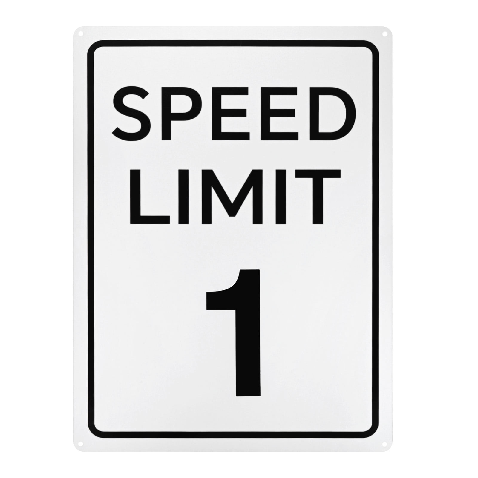 Uxcell Speed Limit 1 MPH Sign 16" x 12" Aluminum Weather Resistant ...