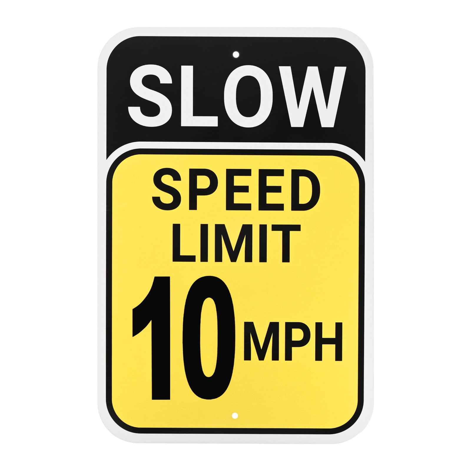 Uxcell Speed Limit 10 MPH Sign 12" x 8" Aluminum Weather Resistant ...