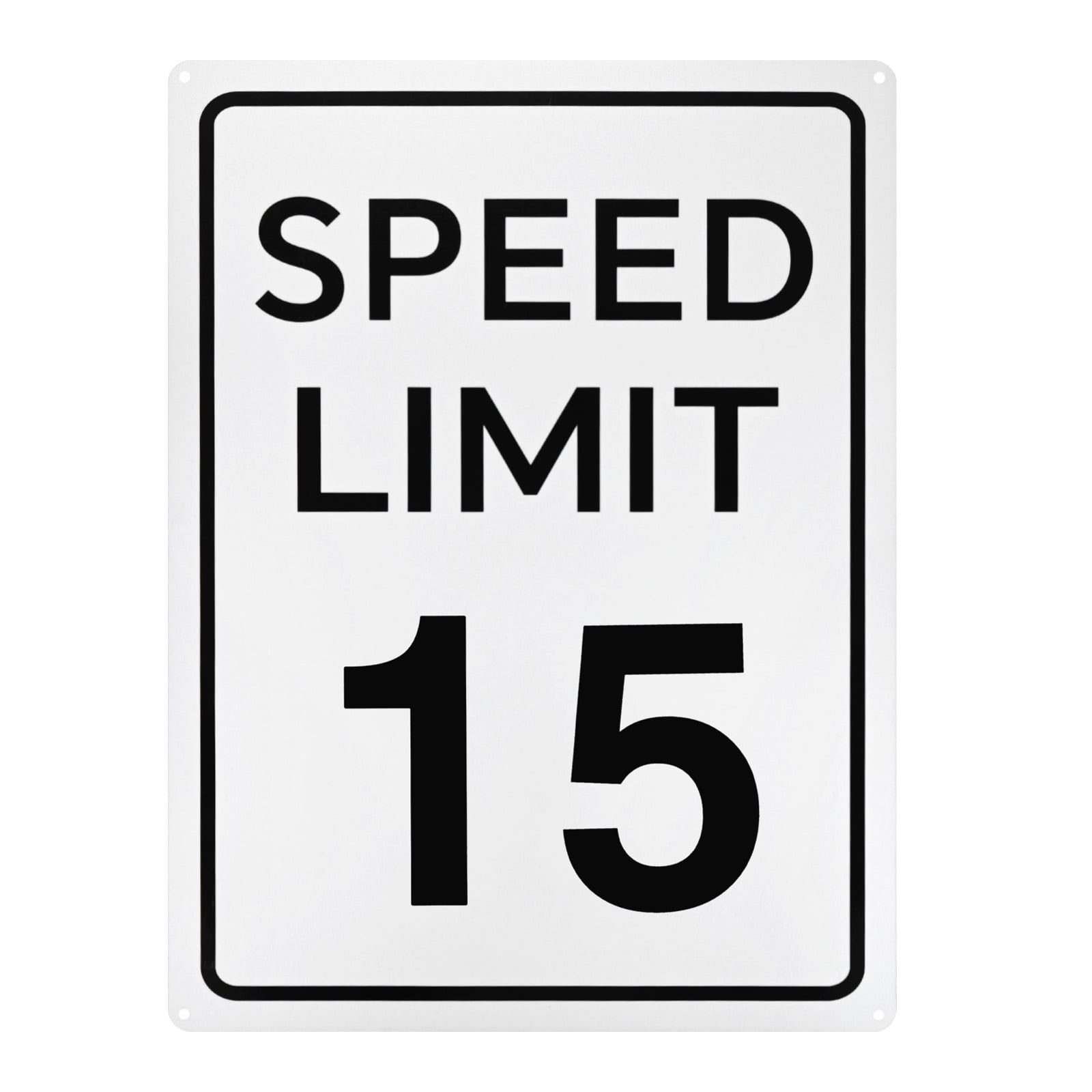 Uxcell Speed Limit 15 MPH Sign 16" x 12" Aluminum Weather Resistant ...