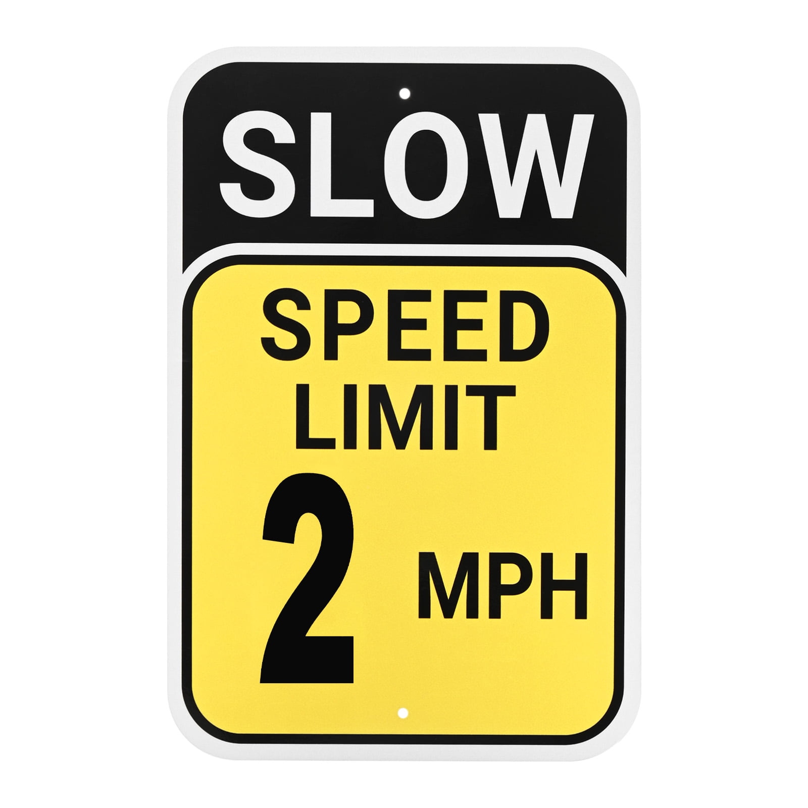 Uxcell Speed Limit 2 MPH Sign 12" x 8" Aluminum Weather Resistant ...