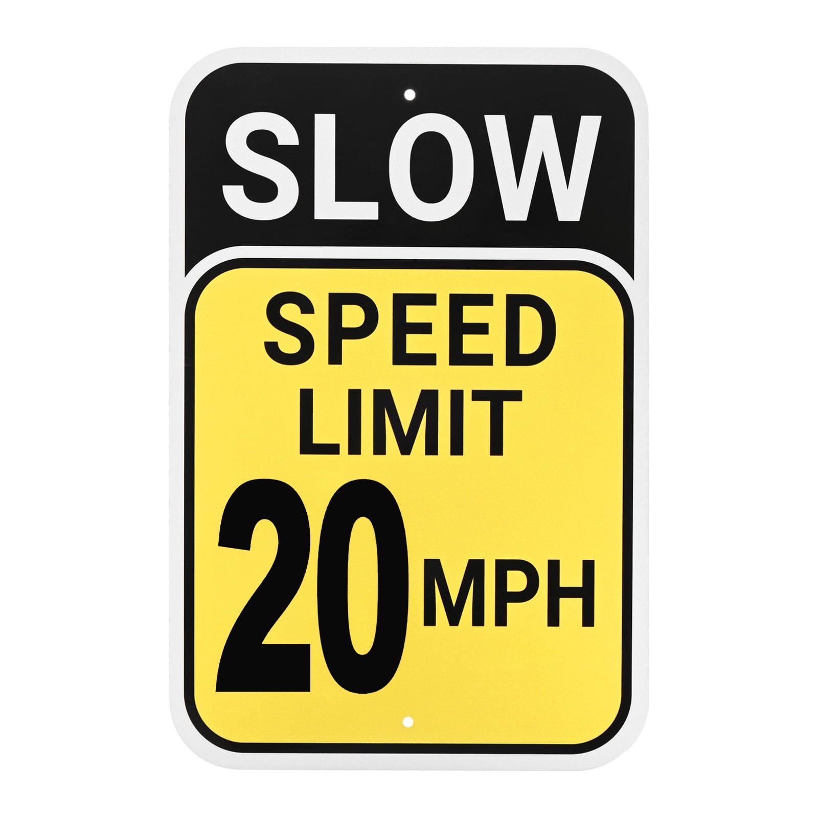Uxcell Speed Limit 20 MPH Sign 12" x 8" Aluminum Weather Resistant ...