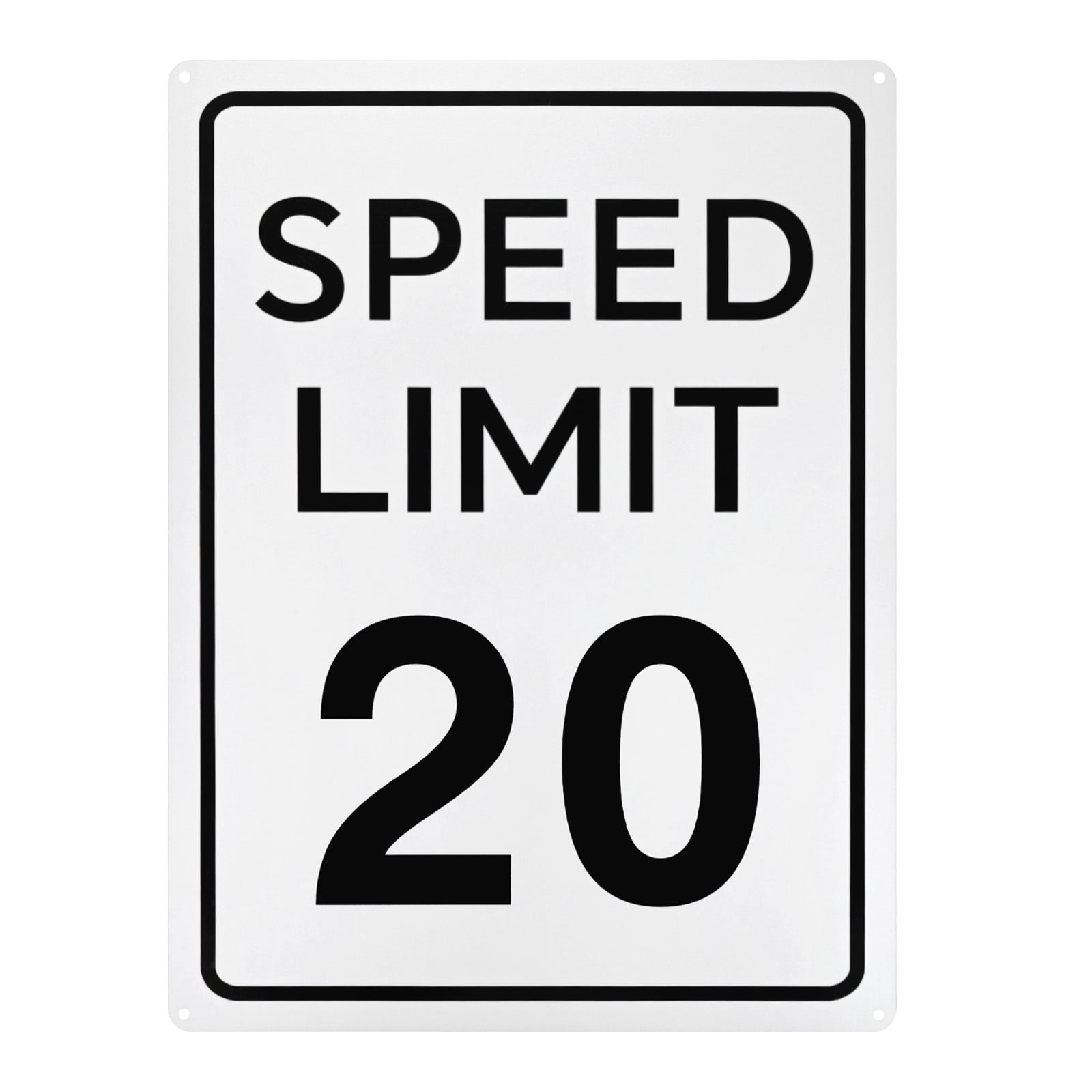 Uxcell Speed Limit 20 MPH Sign 16" x 12" Aluminum Weather Resistant ...