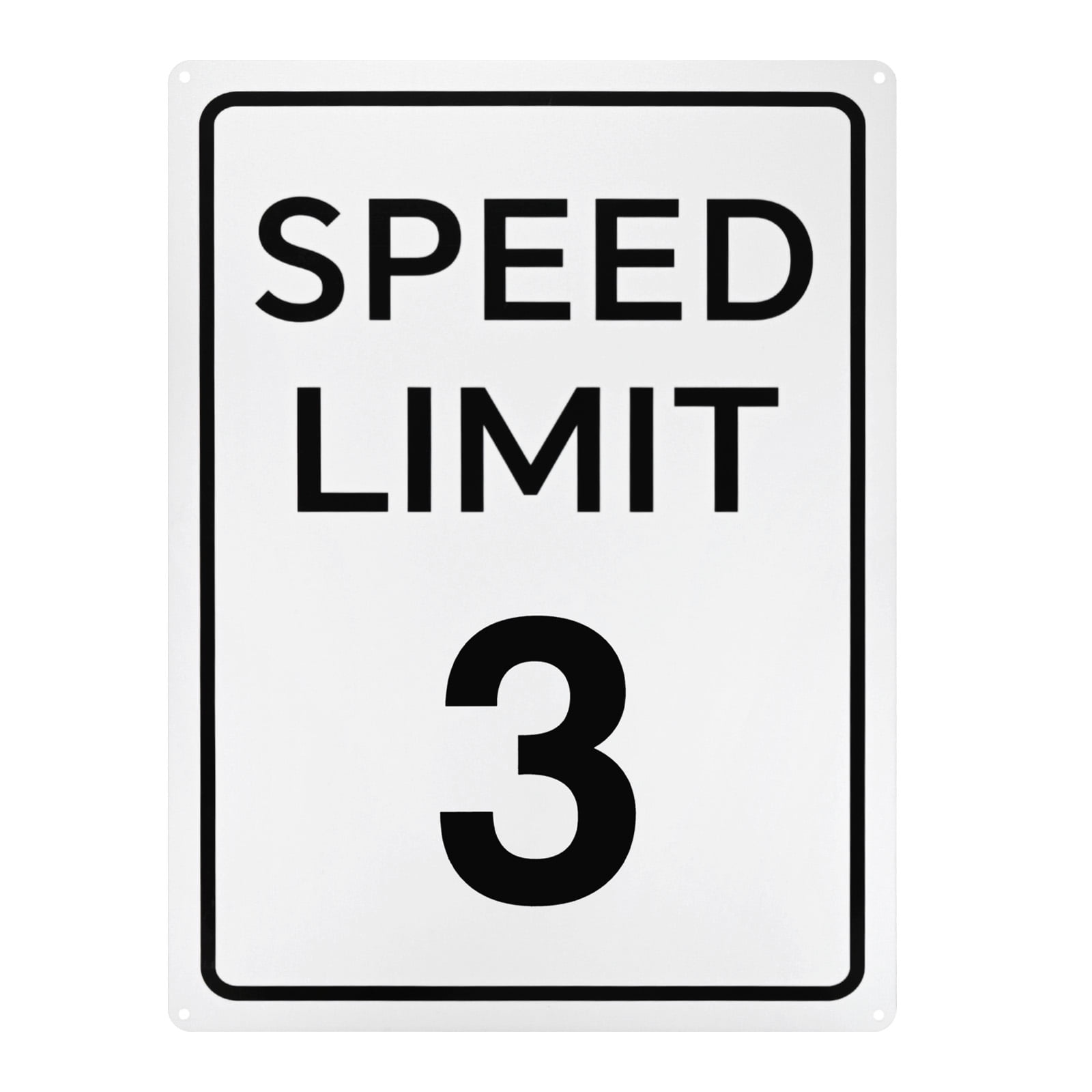 Uxcell Speed Limit 3 MPH Sign 16" x 12" Aluminum Weather Resistant ...