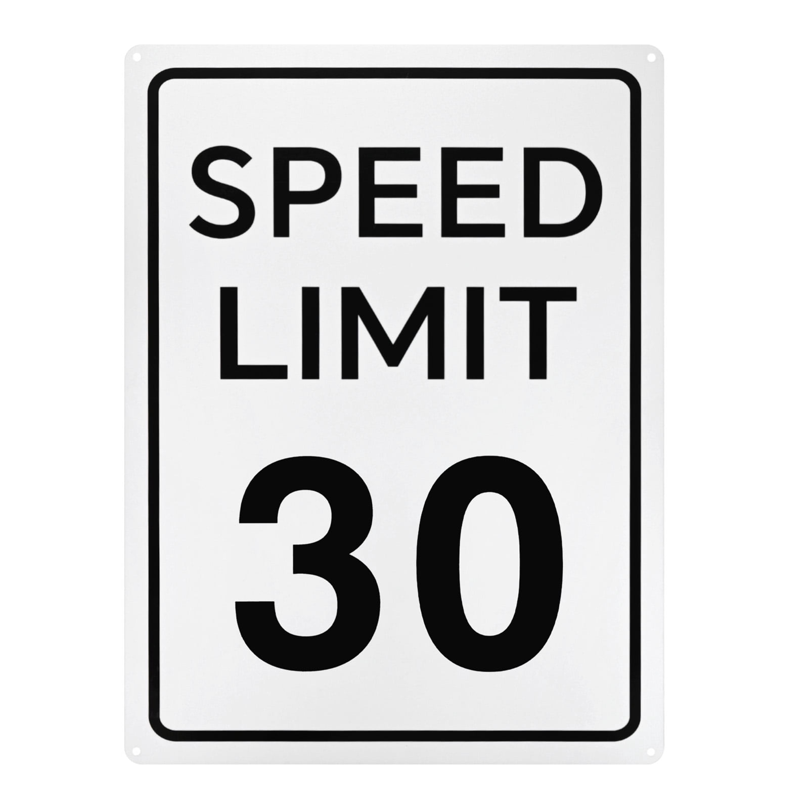 Uxcell Speed Limit 30 MPH Sign 16" x 12" Aluminum Weather Resistant ...