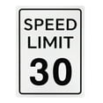 Uxcell Speed Limit 30 MPH Sign 16" x 12" Aluminum Weather Resistant ...