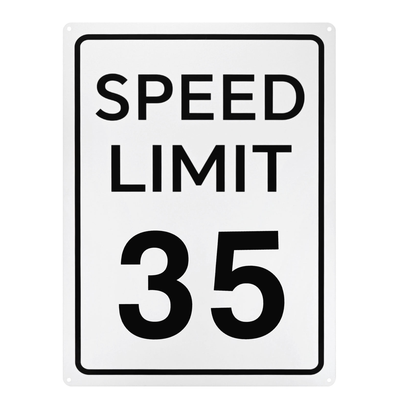 Uxcell Speed Limit 35 MPH Sign 16" x 12" Aluminum Weather Resistant ...