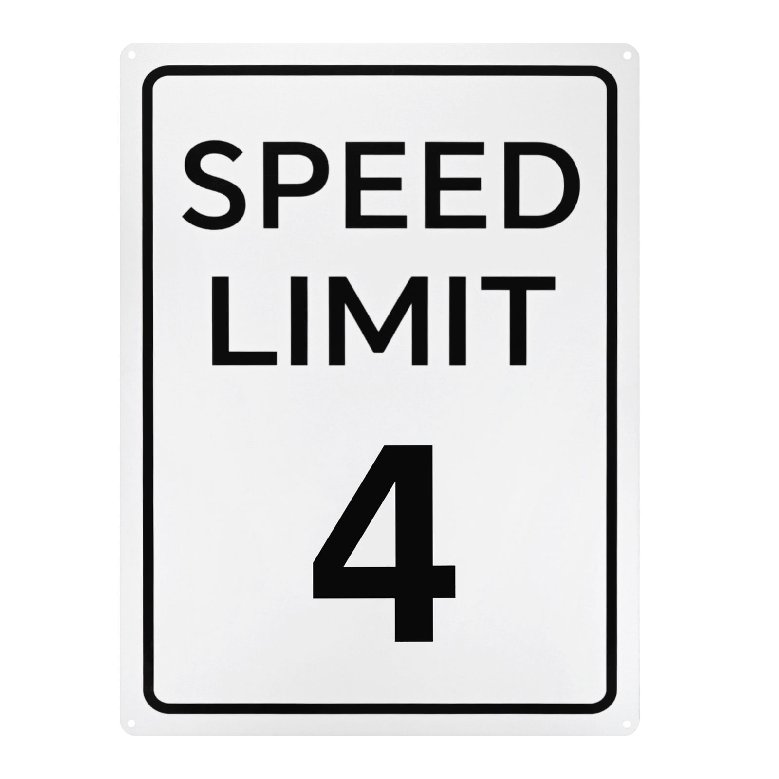 Uxcell Speed Limit 4 MPH Sign 16" x 12" Aluminum Weather Resistant ...
