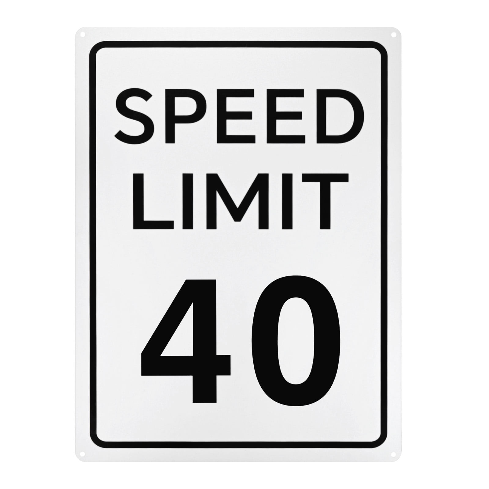 Uxcell Speed Limit 40 MPH Sign 16" x 12" Aluminum Weather Resistant ...