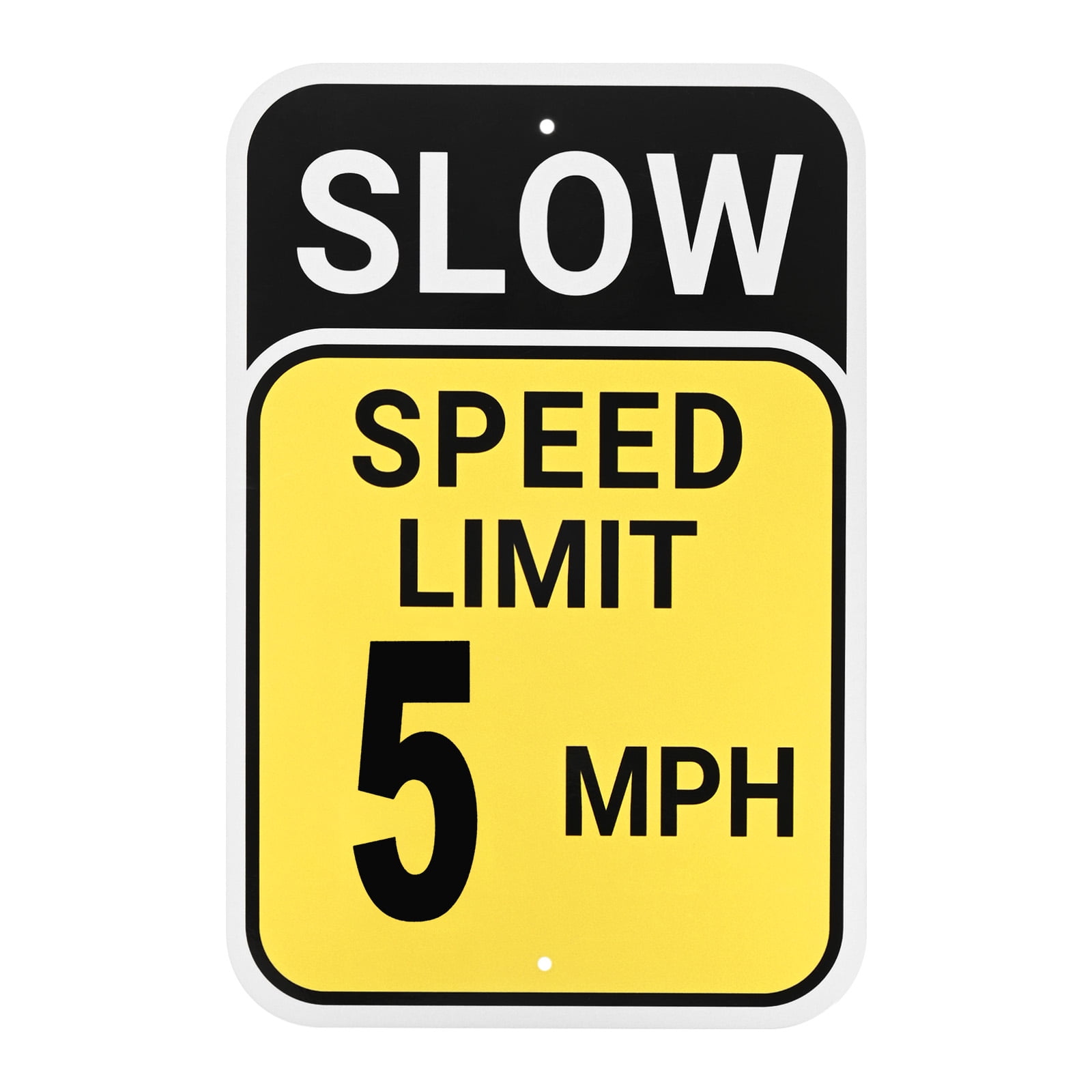 Uxcell Speed Limit 5 MPH Sign 12" x 8" Aluminum Weather Resistant ...