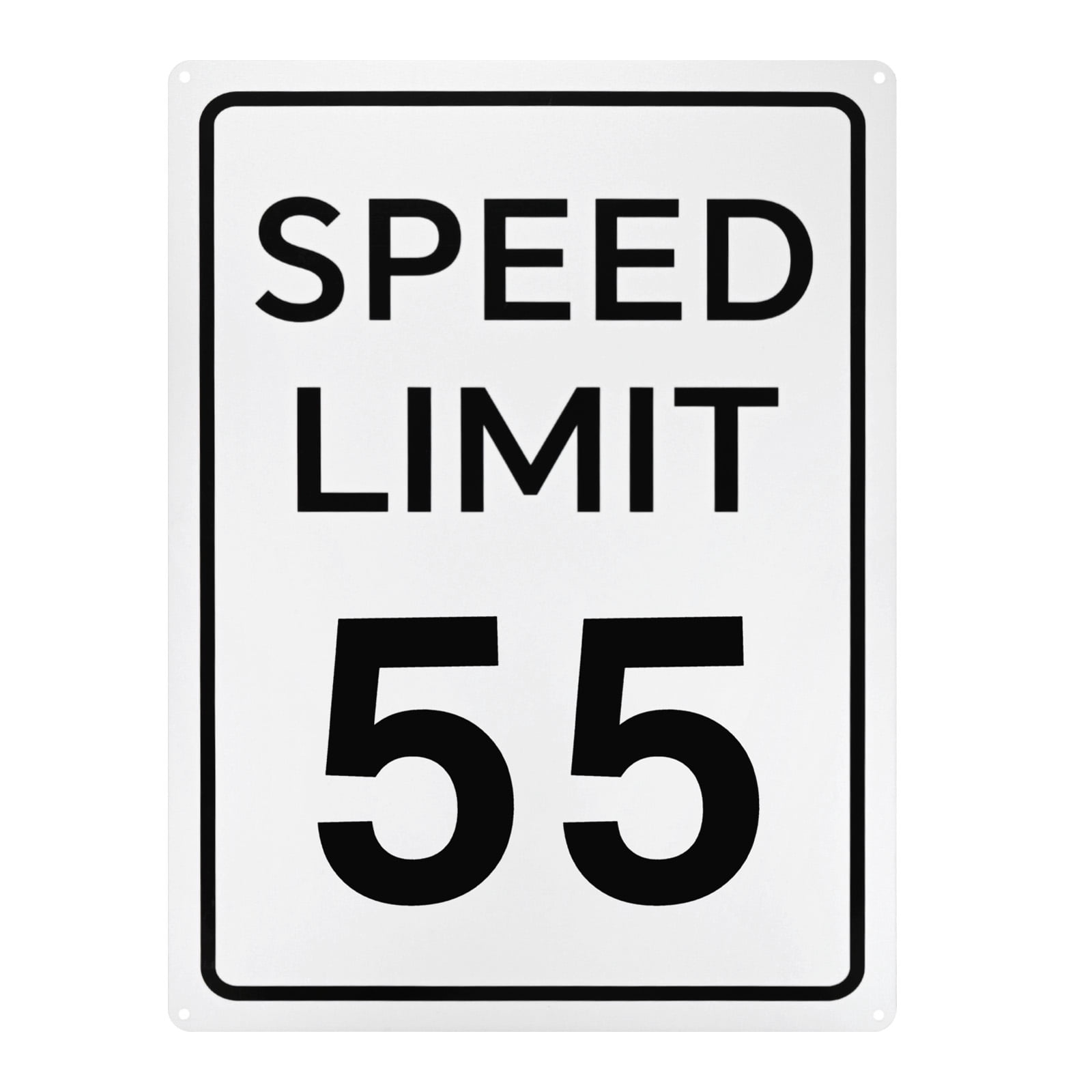 Uxcell Speed Limit 55 MPH Sign 16" x 12" Aluminum Weather Resistant ...