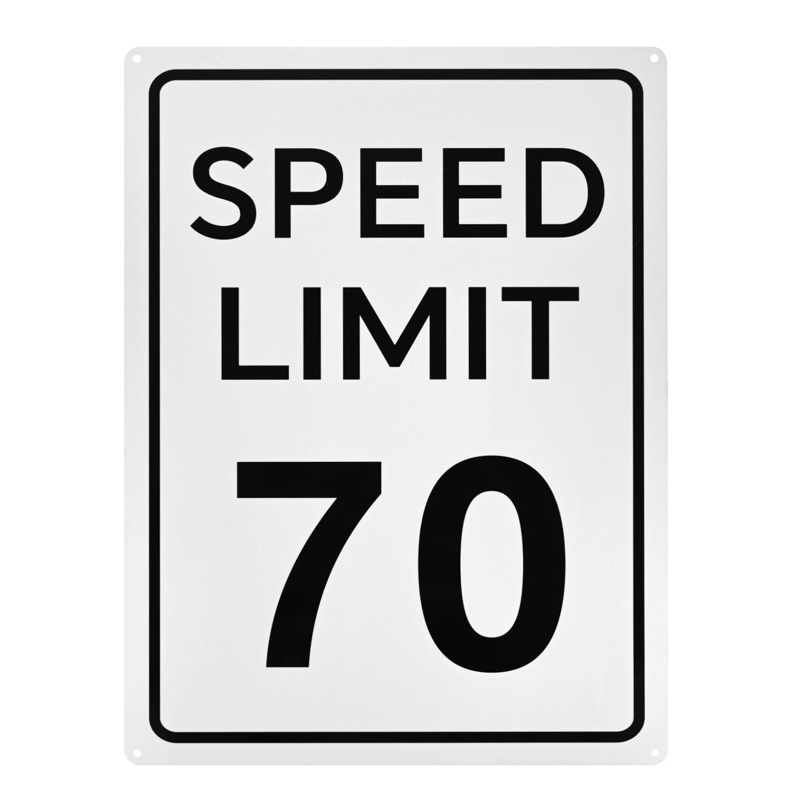 Uxcell Speed Limit 70 MPH Sign 16" x 12" Aluminum Weather Resistant ...