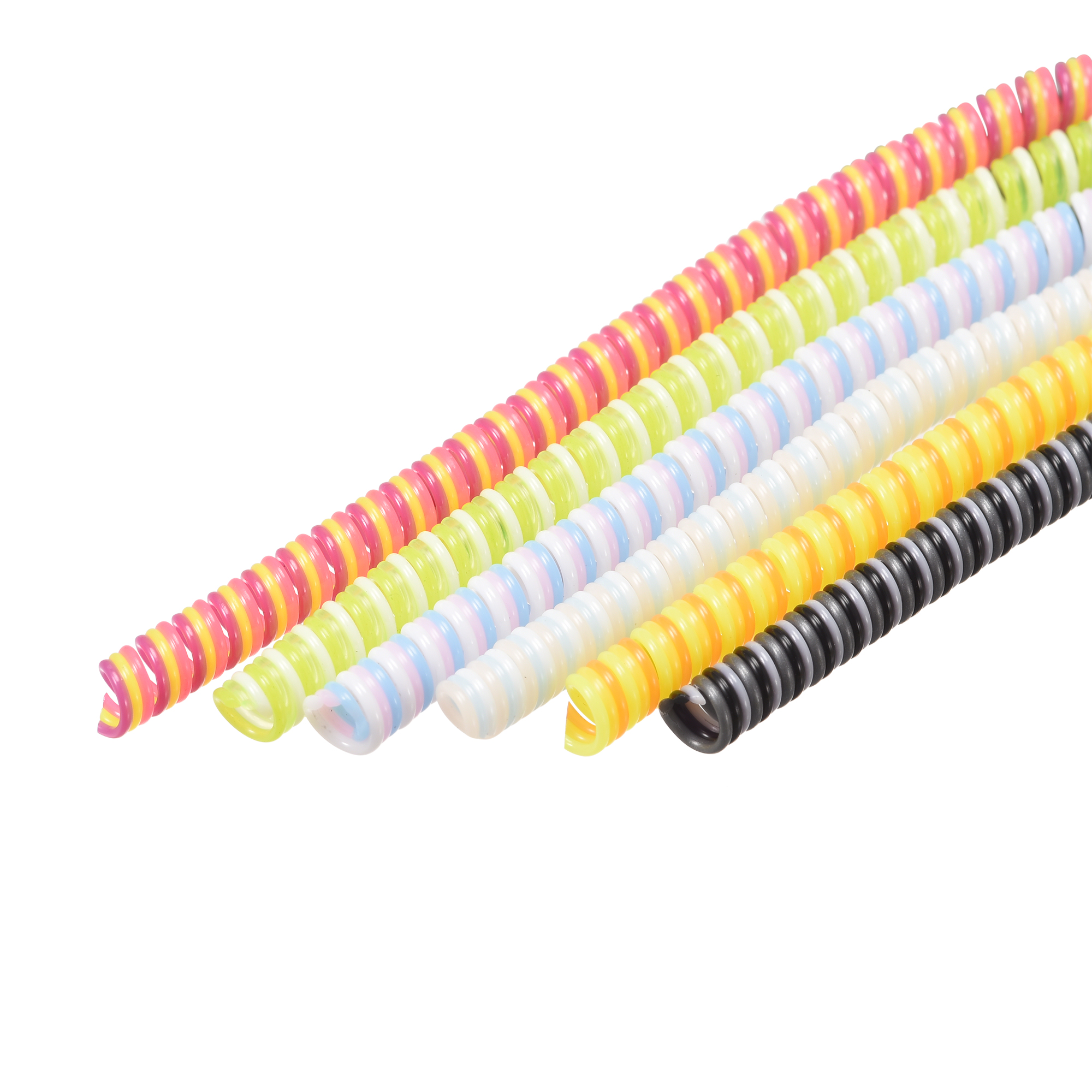 Uxcell Spiral Cable Protector for USB Cord Sleeve 4.6 Feet Each,Light ...