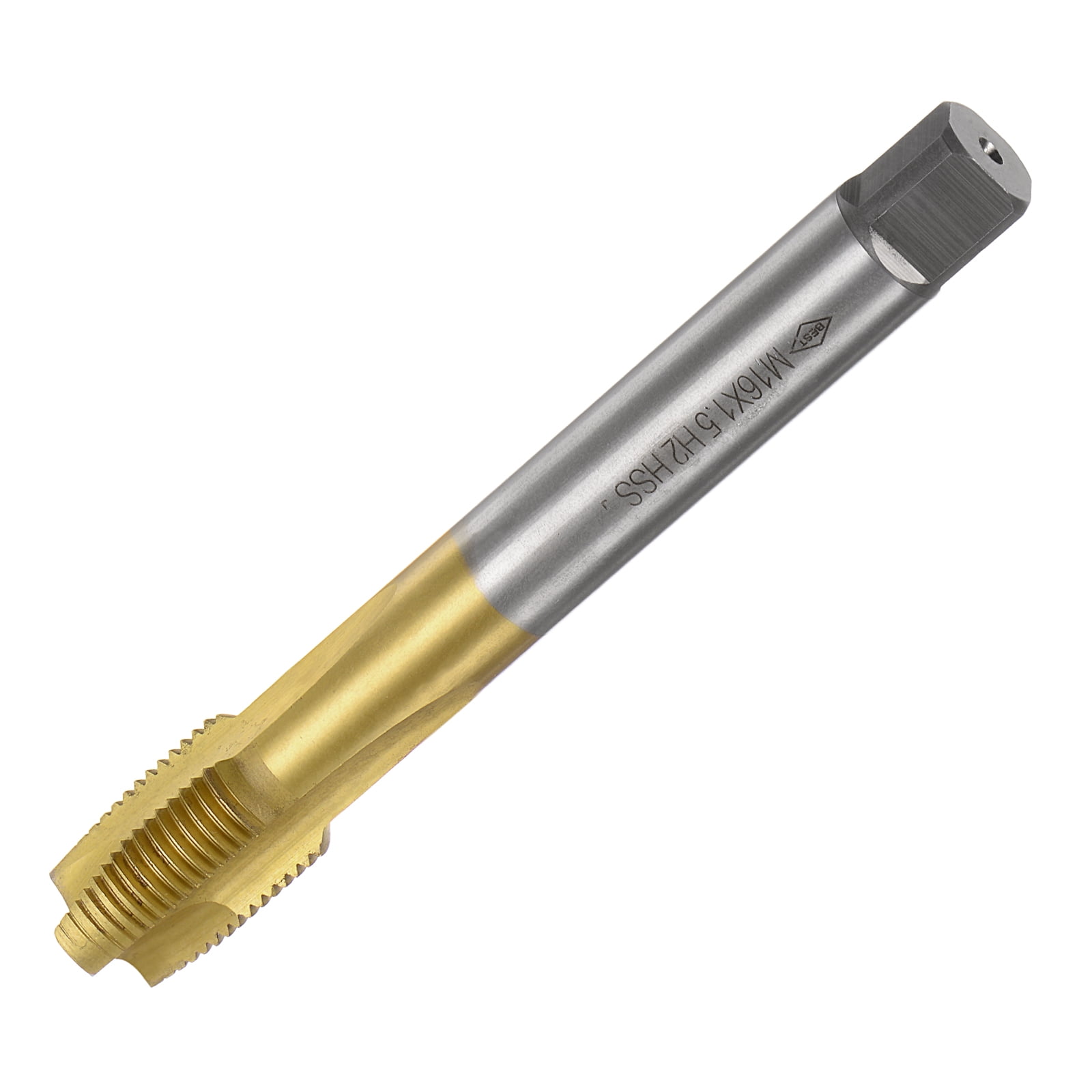 Uxcell Spiral Point Threading Taps M18 x 1.5 H2 Titanium Coated High ...